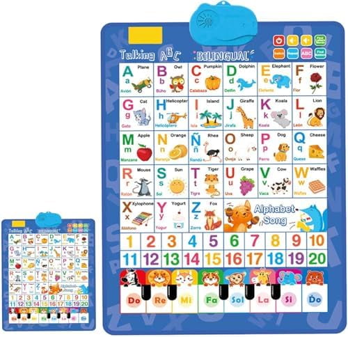 Bilingual Interactive Wall Chart for Kids – English & Spanish ABC Song ...