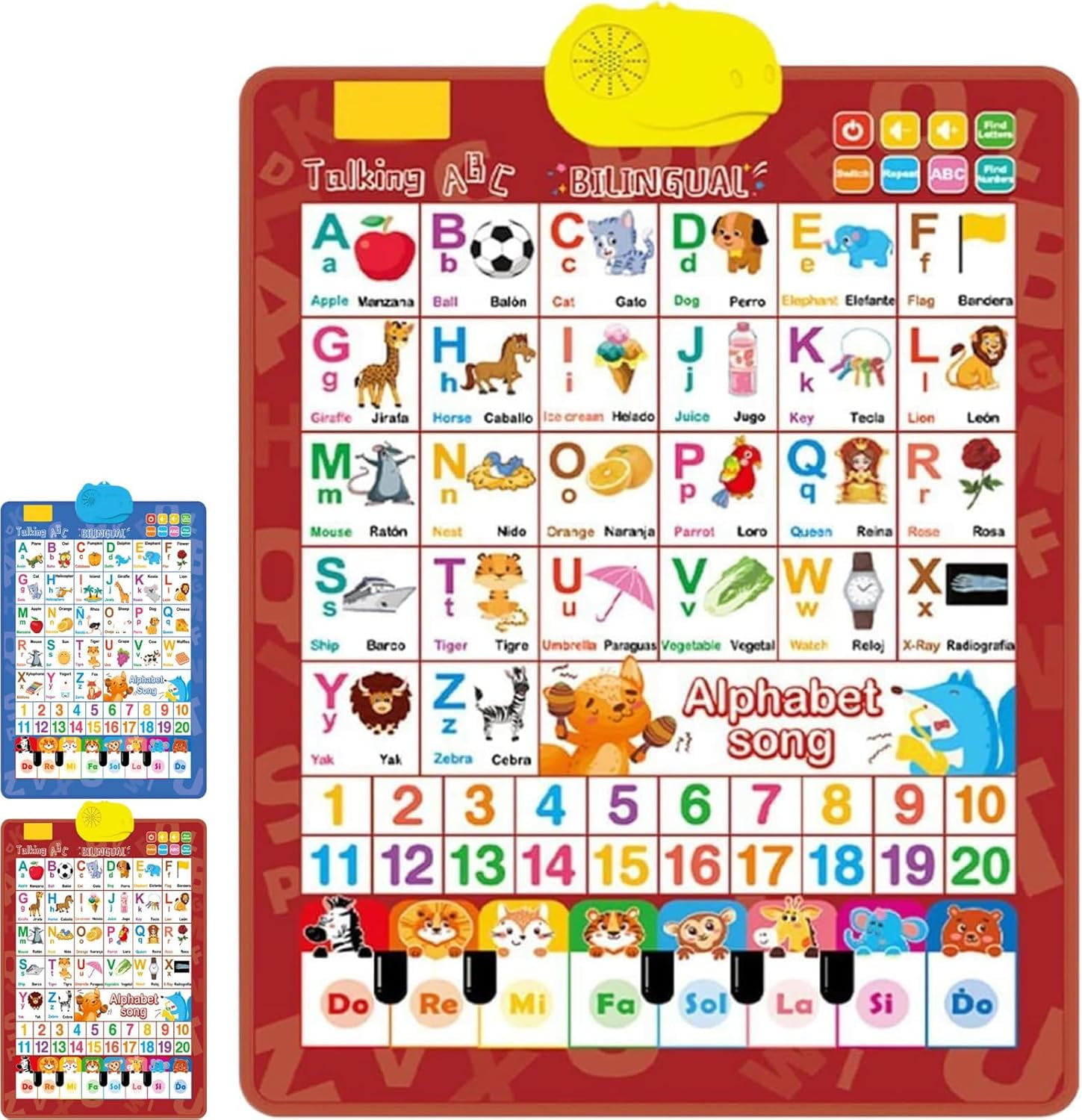 Bilingual Interactive Wall Chart for Kids – with English & Spanish ...
