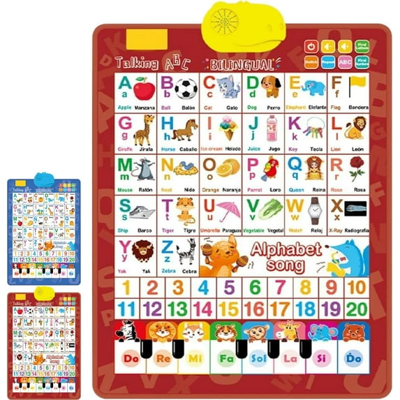 Bilingual Interactive Wall Chart for Kids – with English & Spanish ...