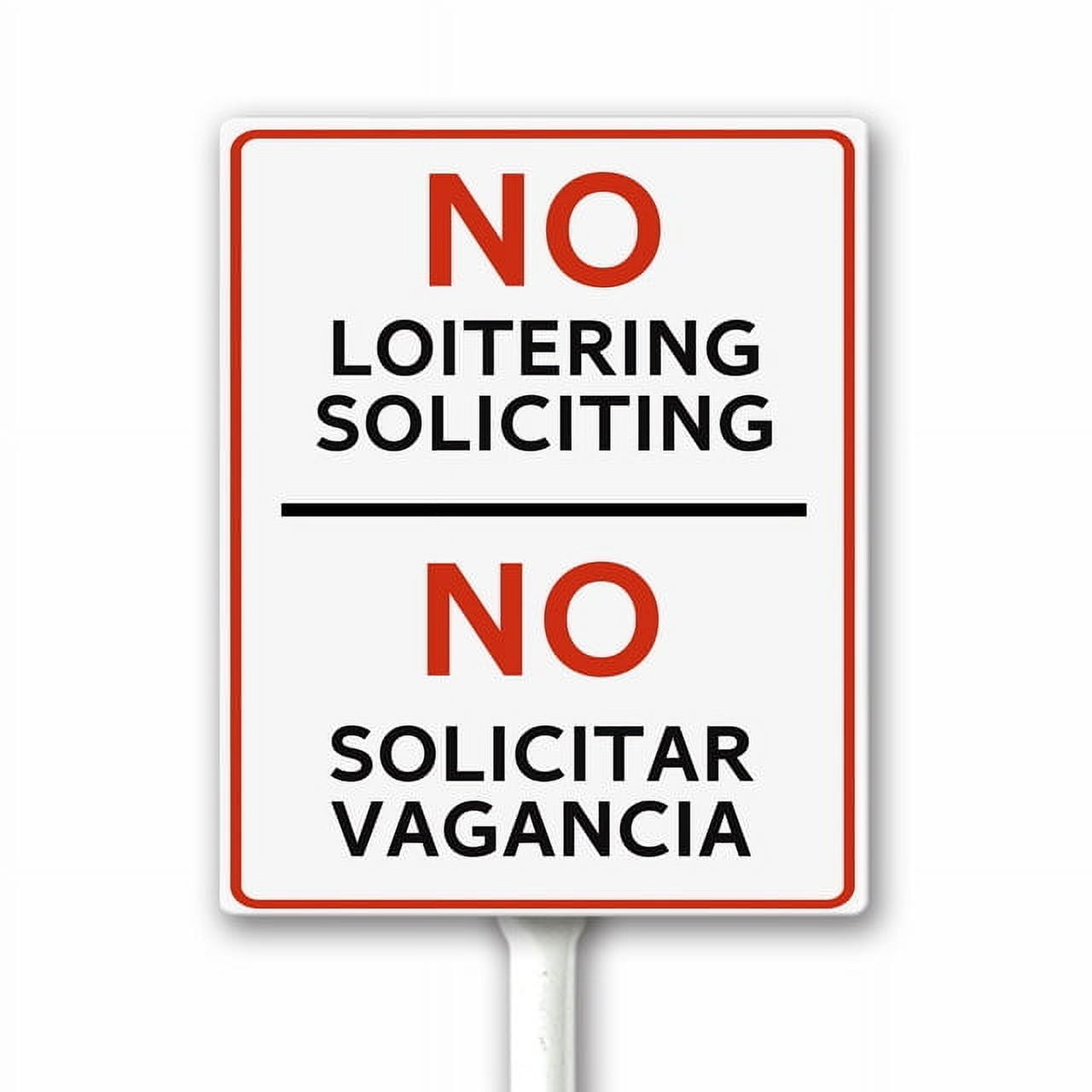 Bilingual No Loitering Soliciting Sign. English & Spanish Security ...