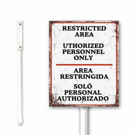 Bilingual Restricted Area Authorized Personnel Only - Area Restringida ...