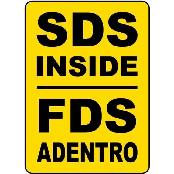Bilingual SDS Inside Sign Safety Signs Chemical Metal Tin \8 x 12 Inch ...
