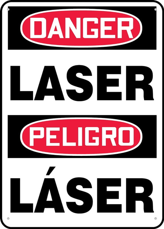 Bilingual Safety Sign Outdoor Metal Sign - 12 X 8 Metal Signs For ...