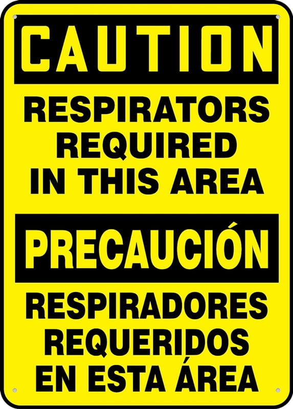 Bilingual Safety Sign Spanish Outdoor Metal Sign - 12 X 8 Metal Signs ...