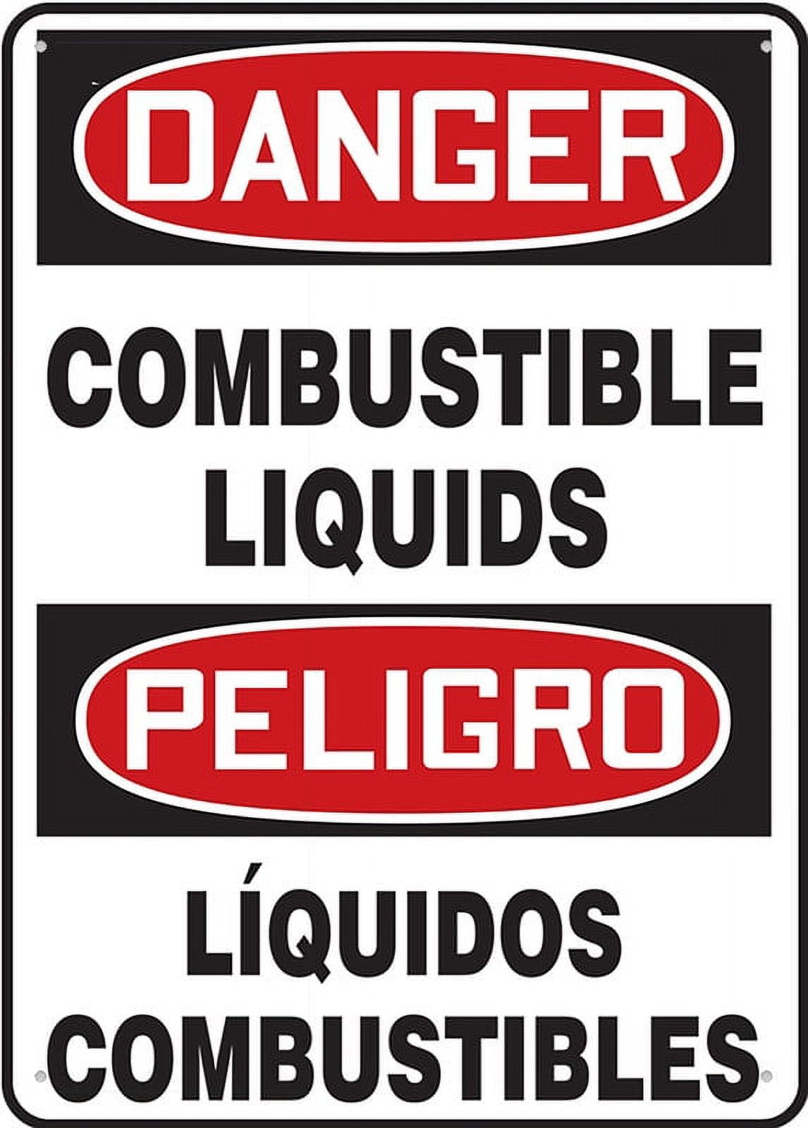 Bilingual Safety Sign Spanish Signs Outdoor, Uv Printed Aluminum 12 X 8 ...