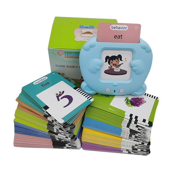 Bilingual Spanish English Learning Cards Montessori Speech Toy for ...