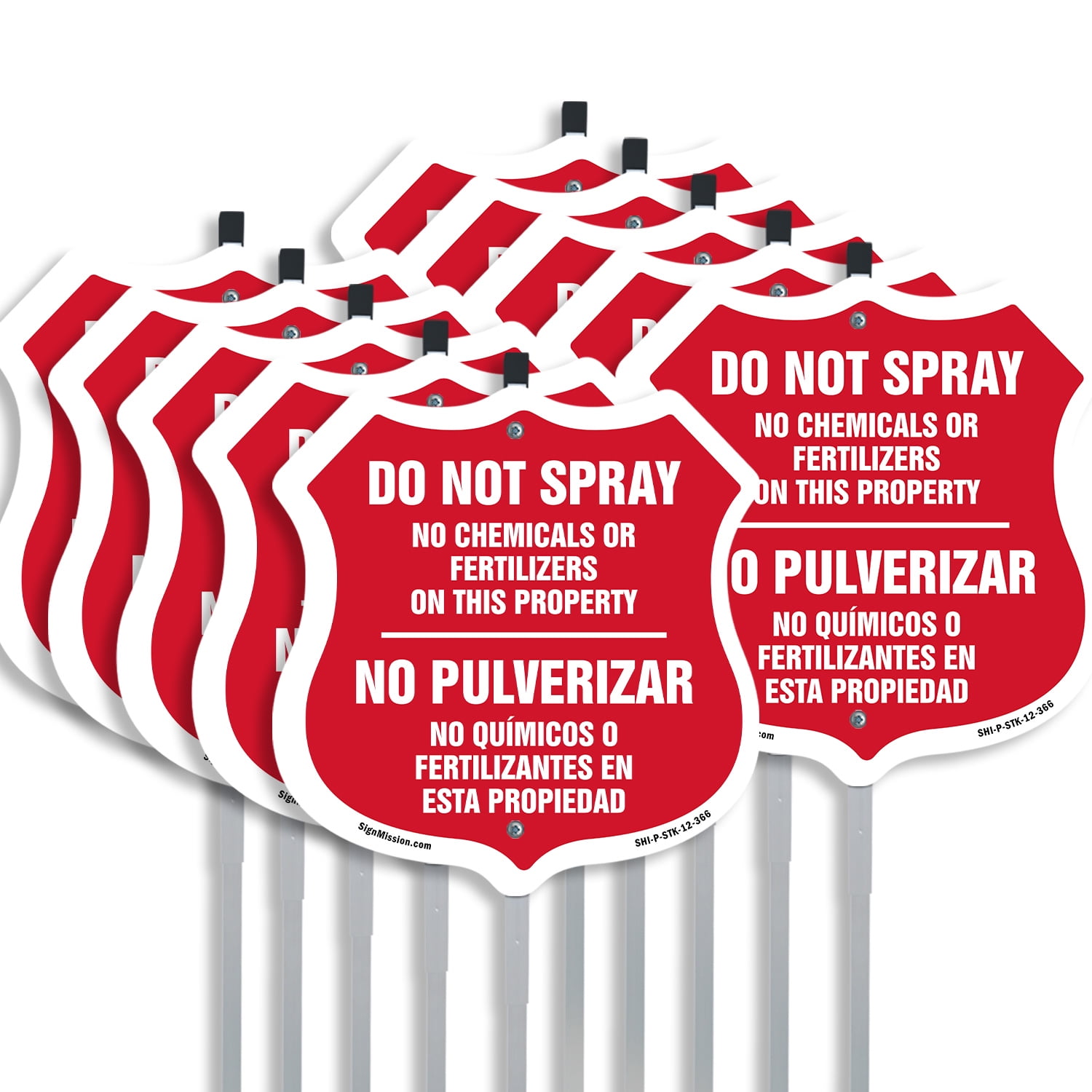 Bilingual No Spray Do Not Spray No Chemicals Or Fertilizers On This ...
