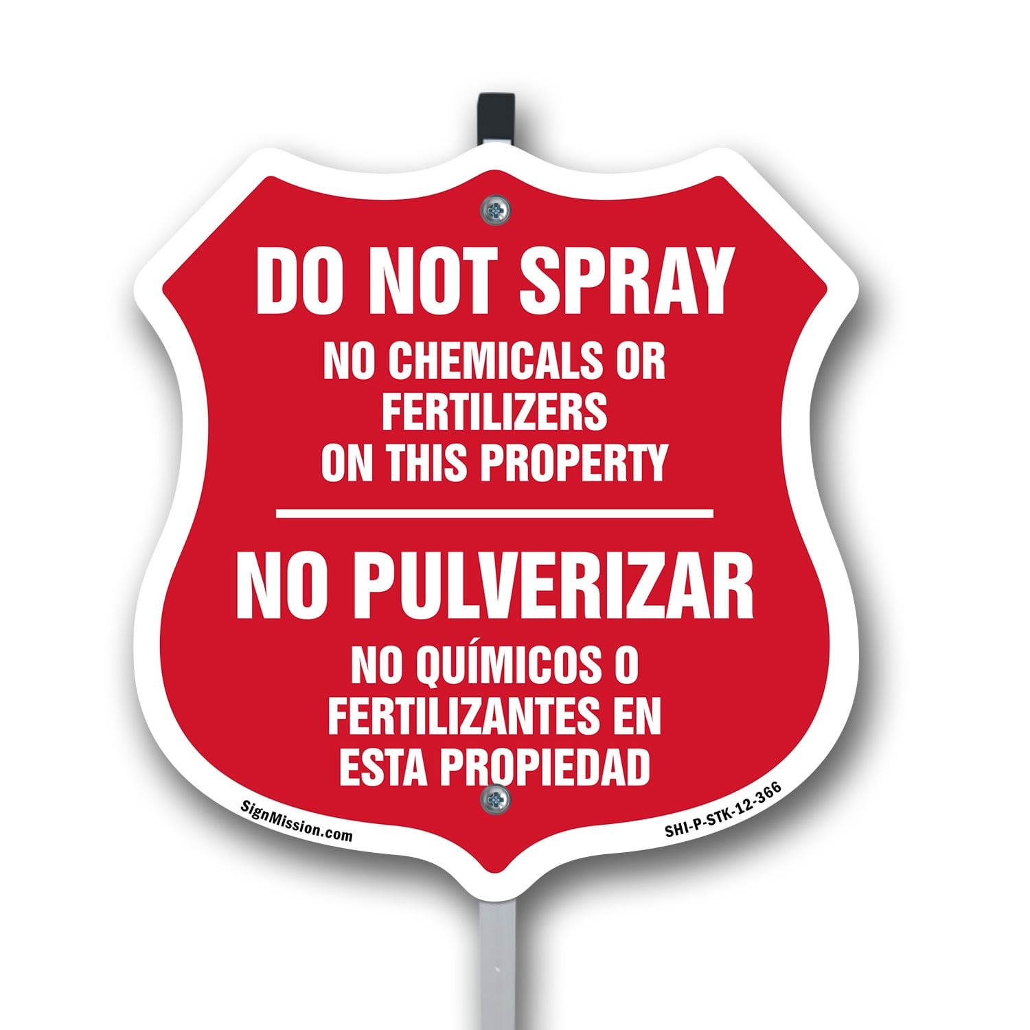 Bilingual No Spray Do Not Spray No Chemicals Or Fertilizers On This ...