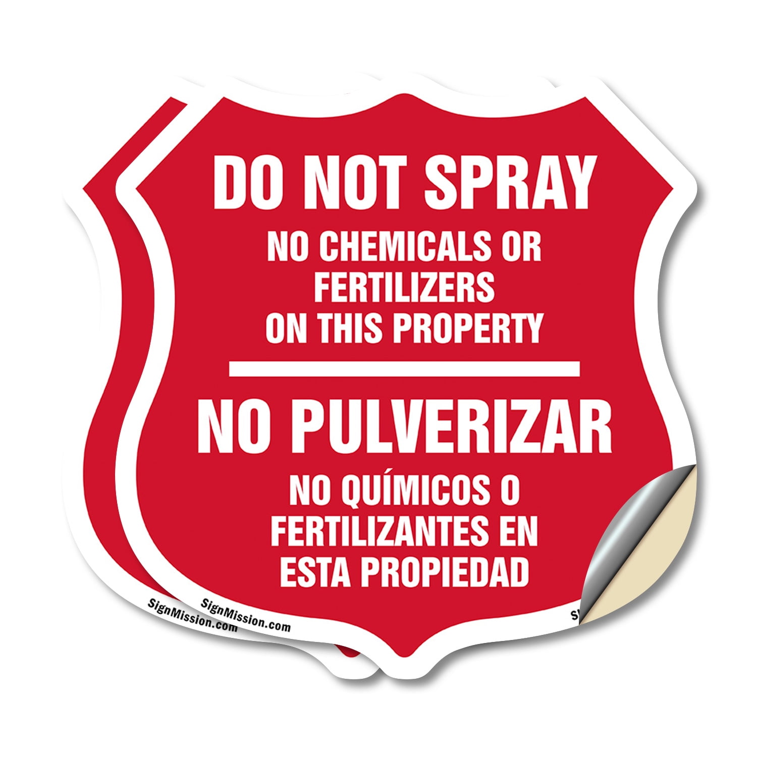 Bilingual No Spray Do Not Spray No Chemicals Or Fertilizers On This ...