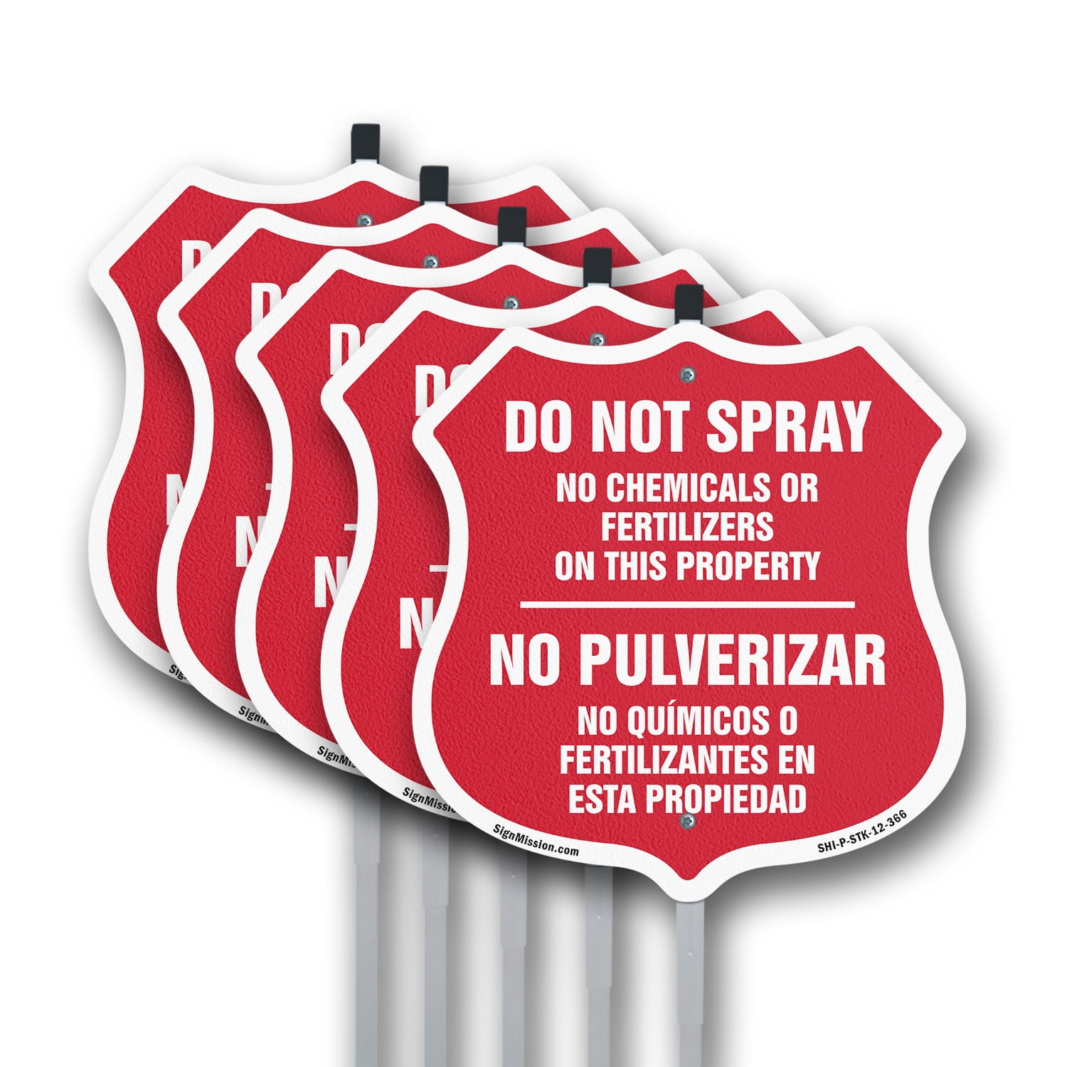 Bilingual No Spray Do Not Spray No Chemicals Or Fertilizers On This ...