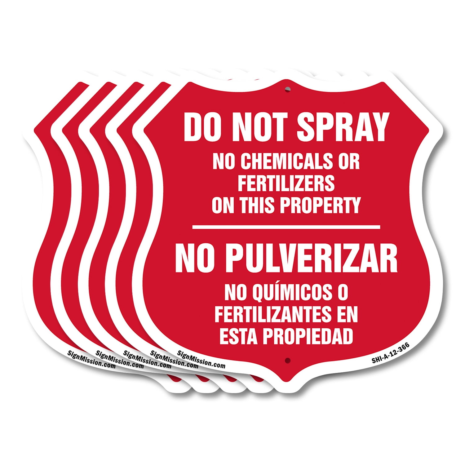Bilingual No Spray Do Not Spray No Chemicals Or Fertilizers On This ...