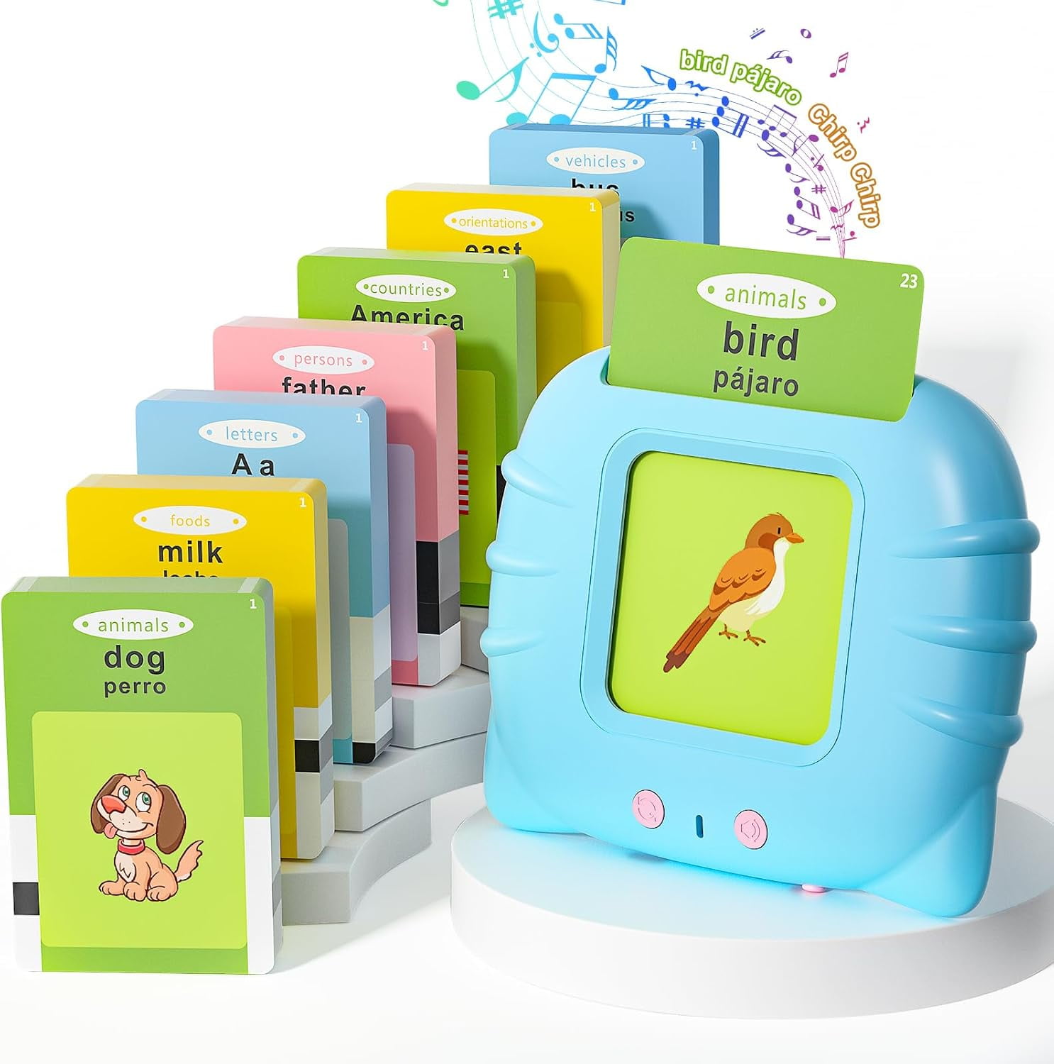 Bilingual Talking Flash Cards with 385 Sight Words (English/Spanish ...