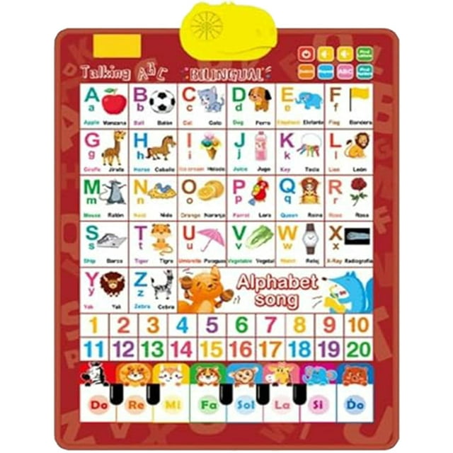 Bilingual Talking Wall Chart for Kids – English & Spanish Alphabet ...