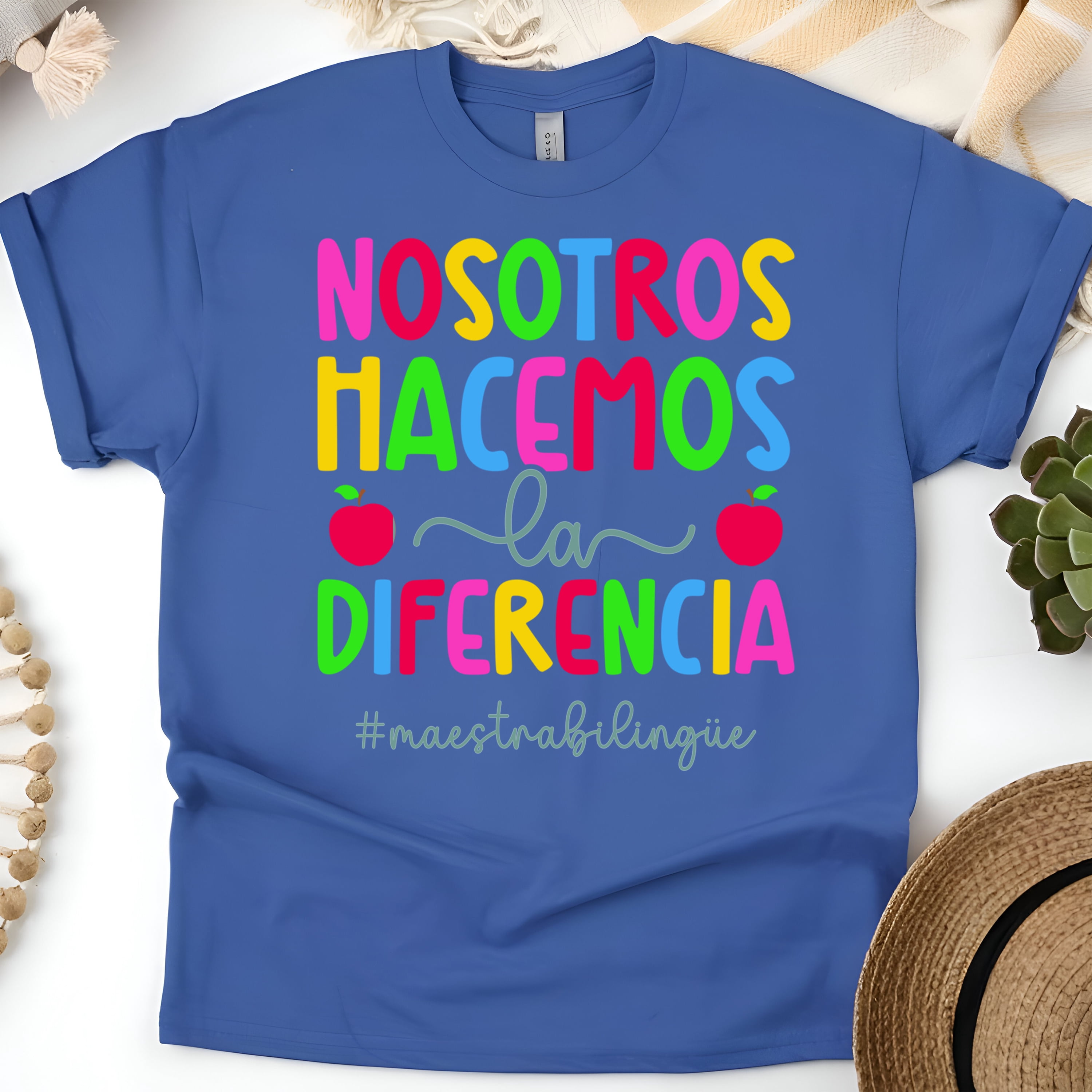 Bilingual Teacher T-Shirt, Nosotros Hacemos la Diferencia, Spanish ...
