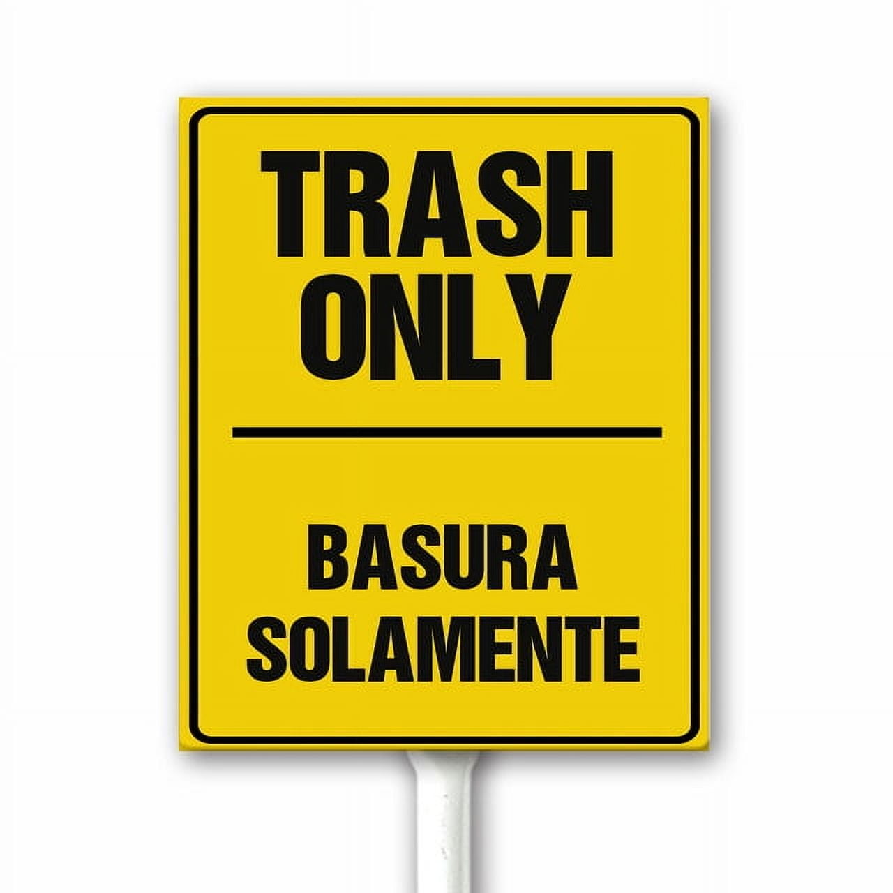 Bilingual Trash Litter Sign Basura Solamente Spanish Outdoor Sign for ...