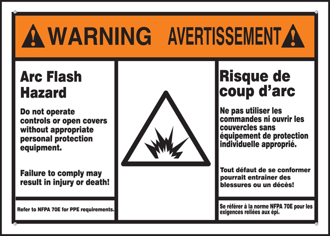 Bilingual Warning Arc Flash Protection Label Arc Flash Hazard For House ...