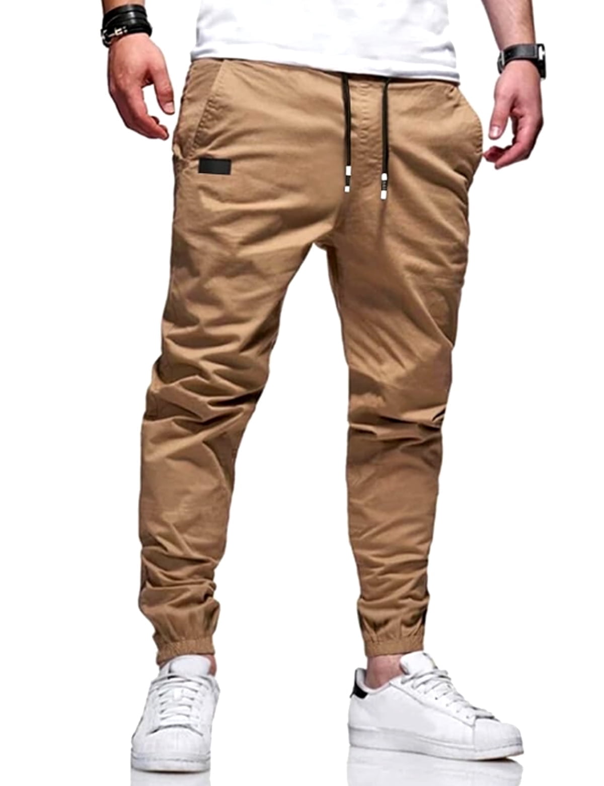 Bilitry Men Joggers Chino Cargo Pants Hiking Outdoor Recreation Pants ...