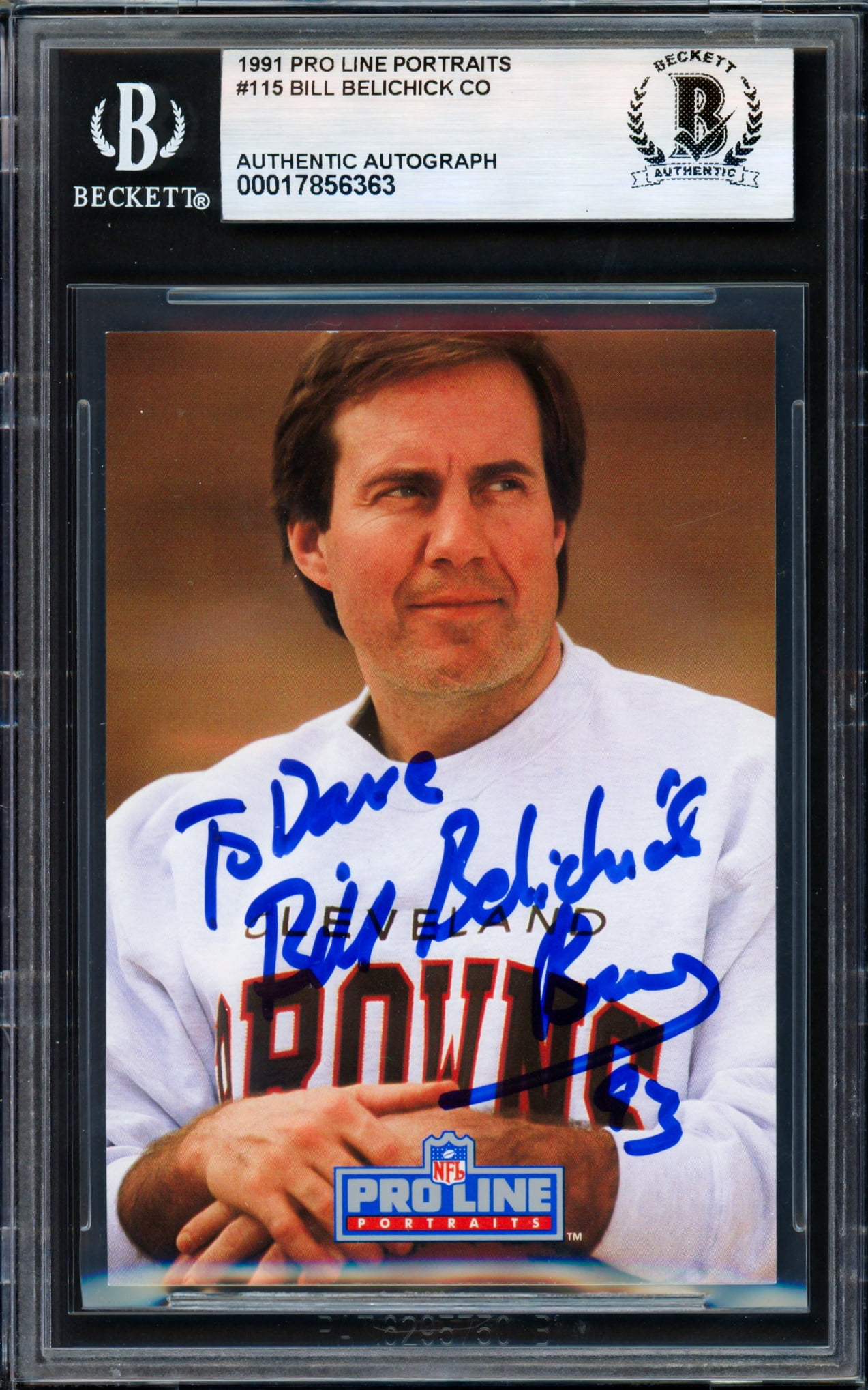 1991 Pro Set Bill Belichick
