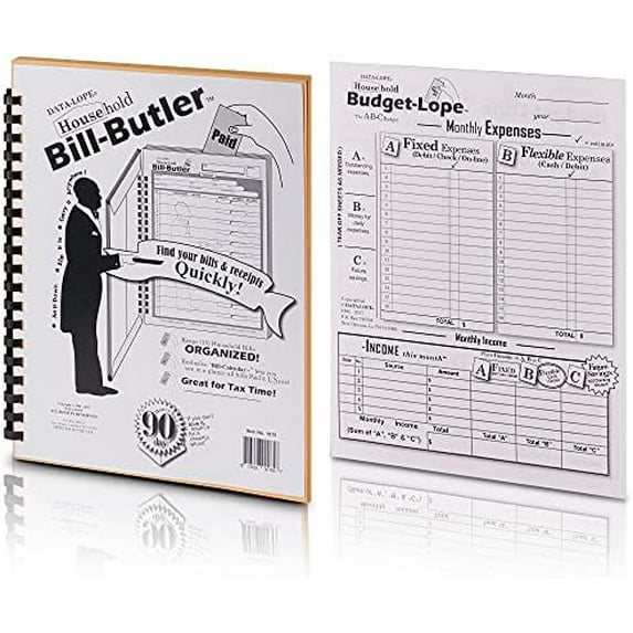Bill-Butler Monthly Household Bill Organizer & Budget-Lope$$Office ...