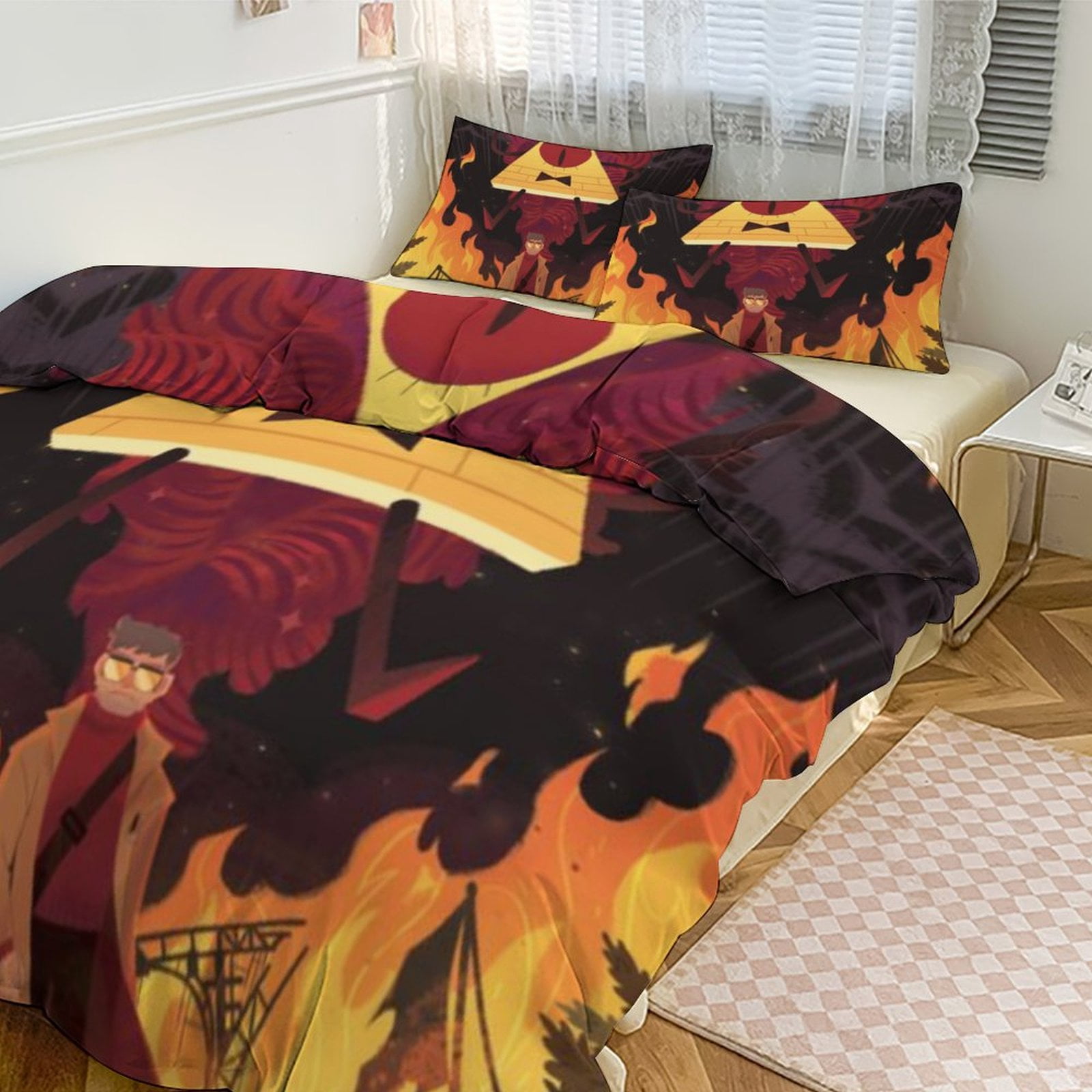 Bill Cip-her Bedding Set Anime Three-piece for Boys Girls Teens Full ...