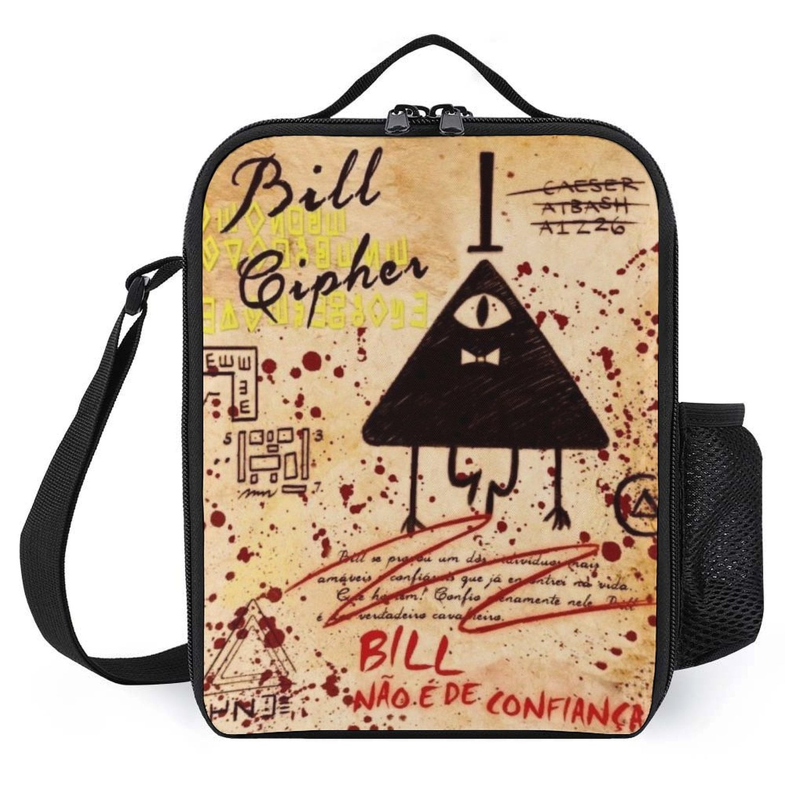 Bill Cip-her Lunch Bag Insulated Crossbody Anime for Work Picnic Travel ...
