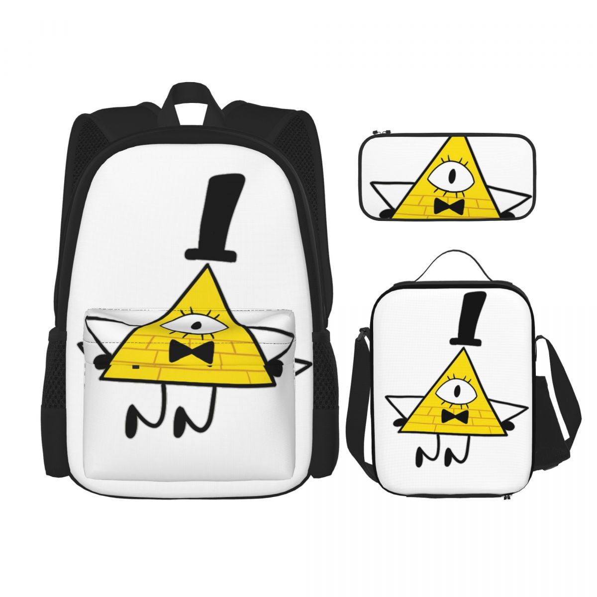 Bill Cipher Backpacks s Bookbag Students Bags s Rucksack Lunch Bag Pen ...