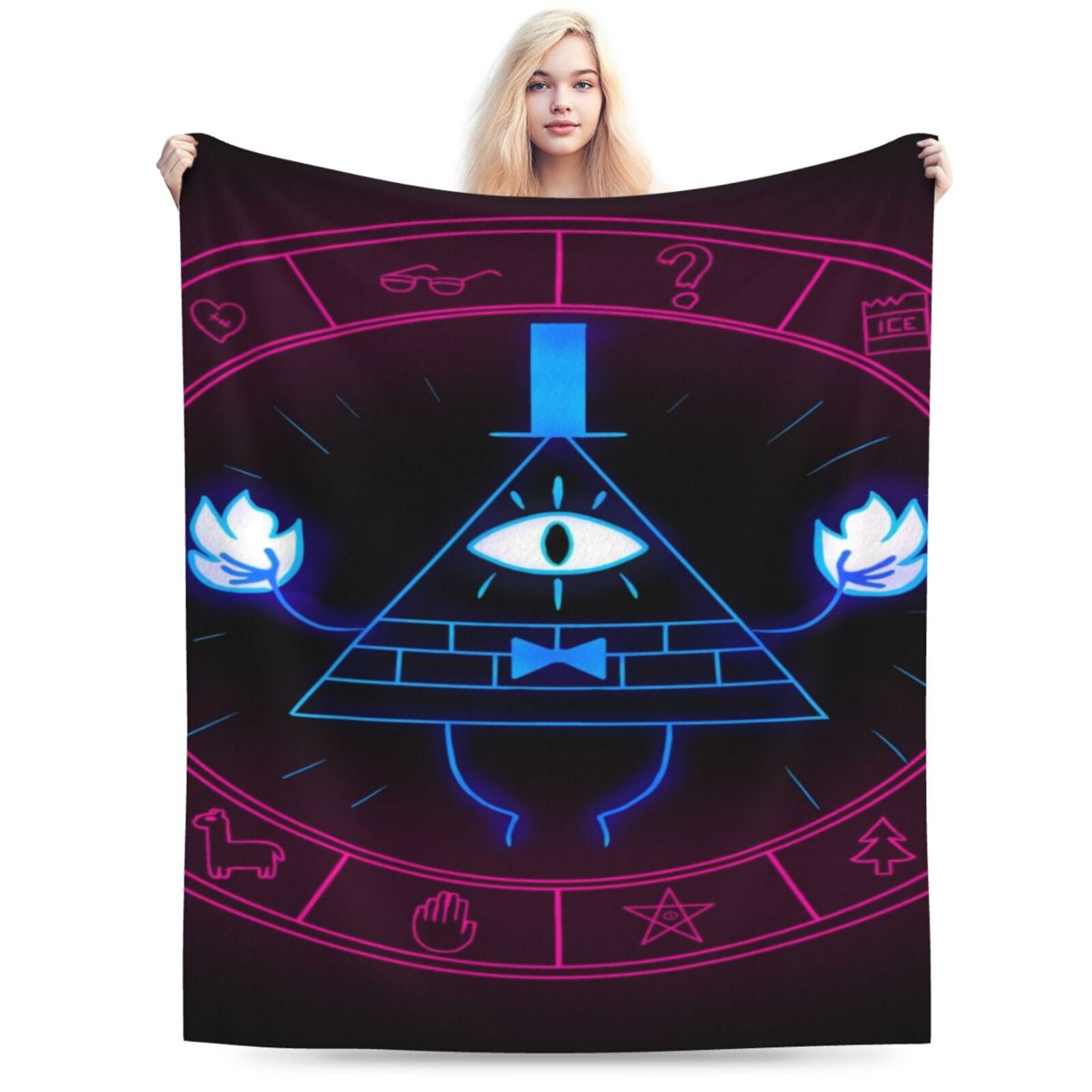 Bill Cipher Cartoon Fleece Blanket for Boys Girls Kids, Ultra Soft Cozy ...