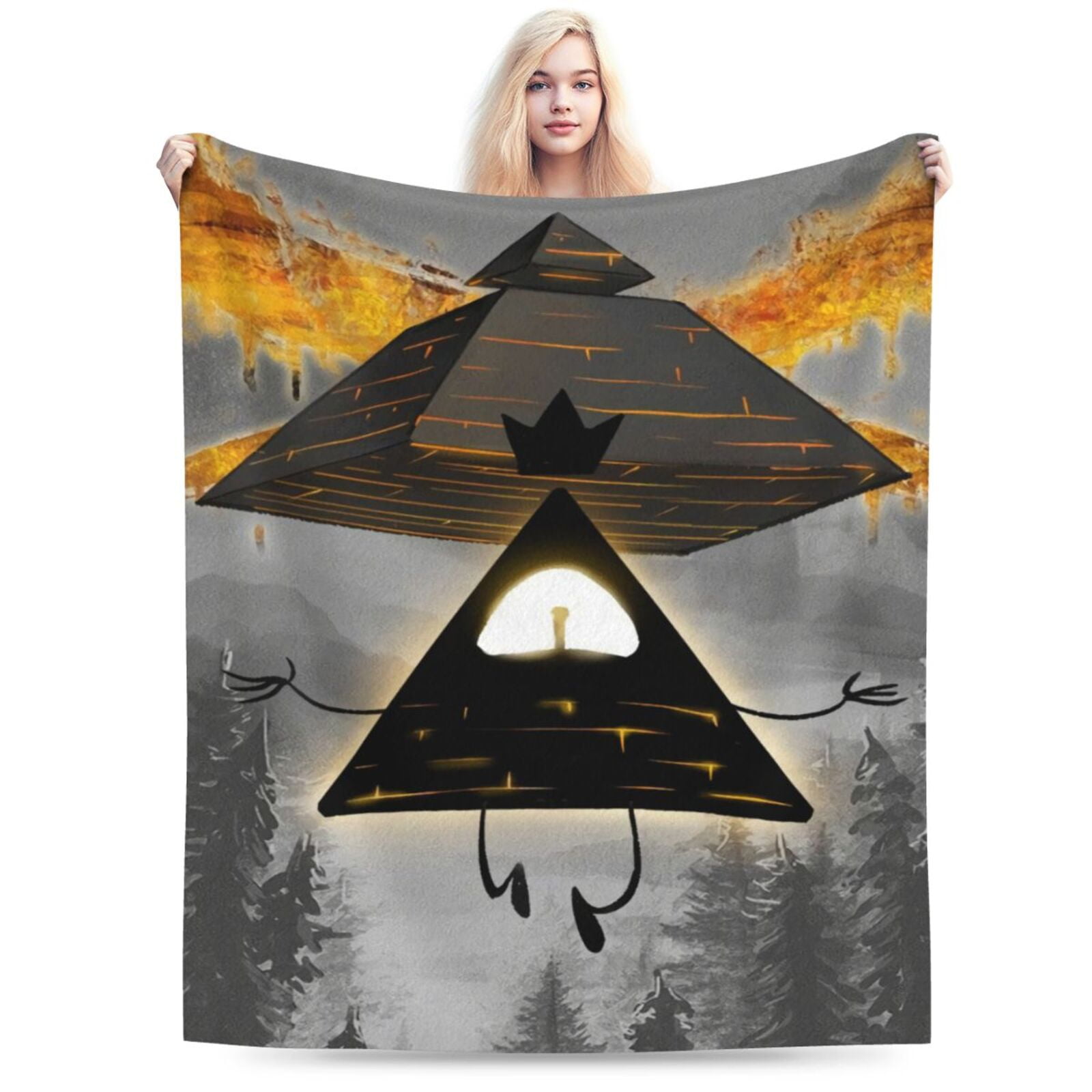 Bill Cipher Cartoon Fleece Blanket for Boys Girls Kids, Ultra Soft Cozy ...