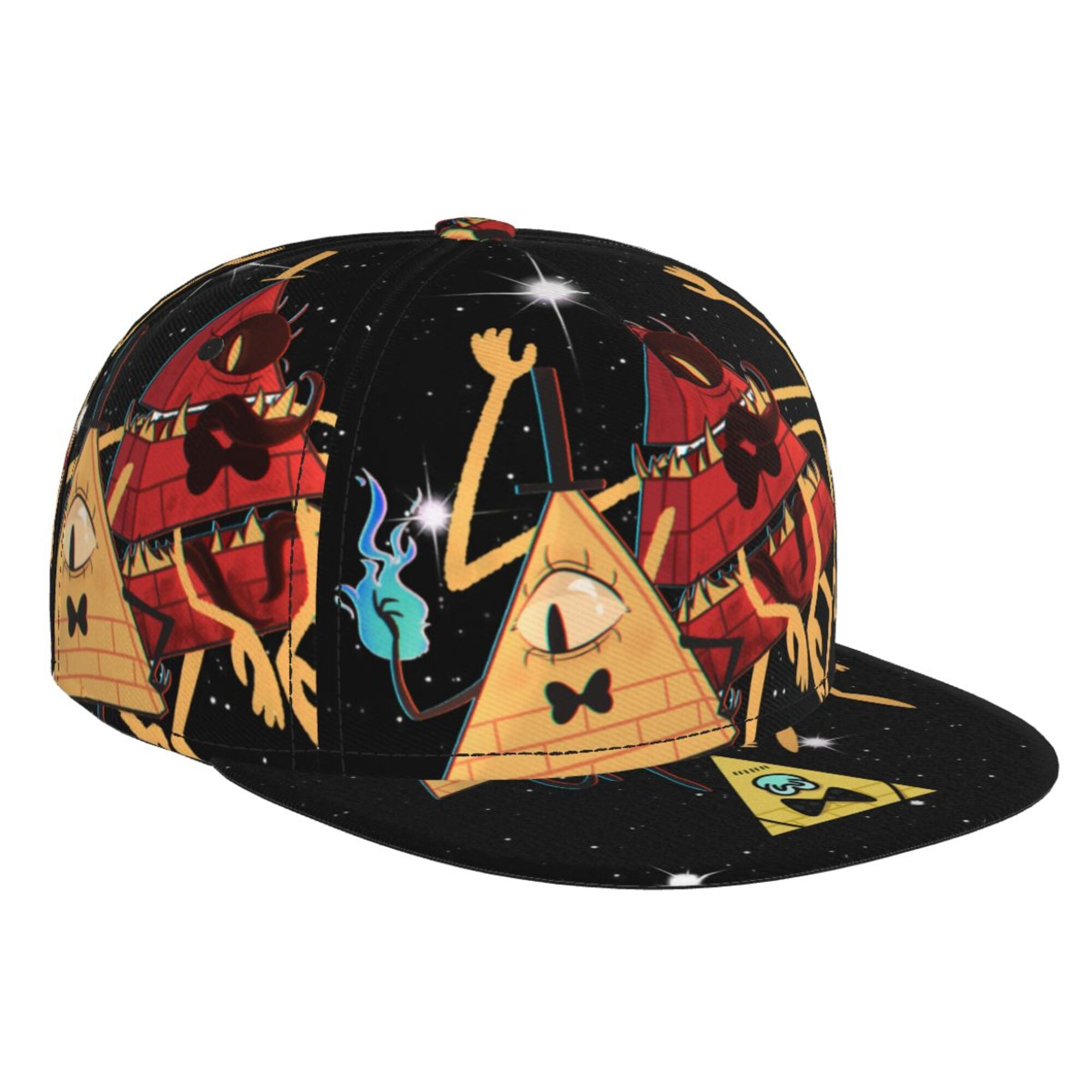 Bill Cipher Gravity Falls Brim Bill Baseball Cap Adjustable Snapback ...