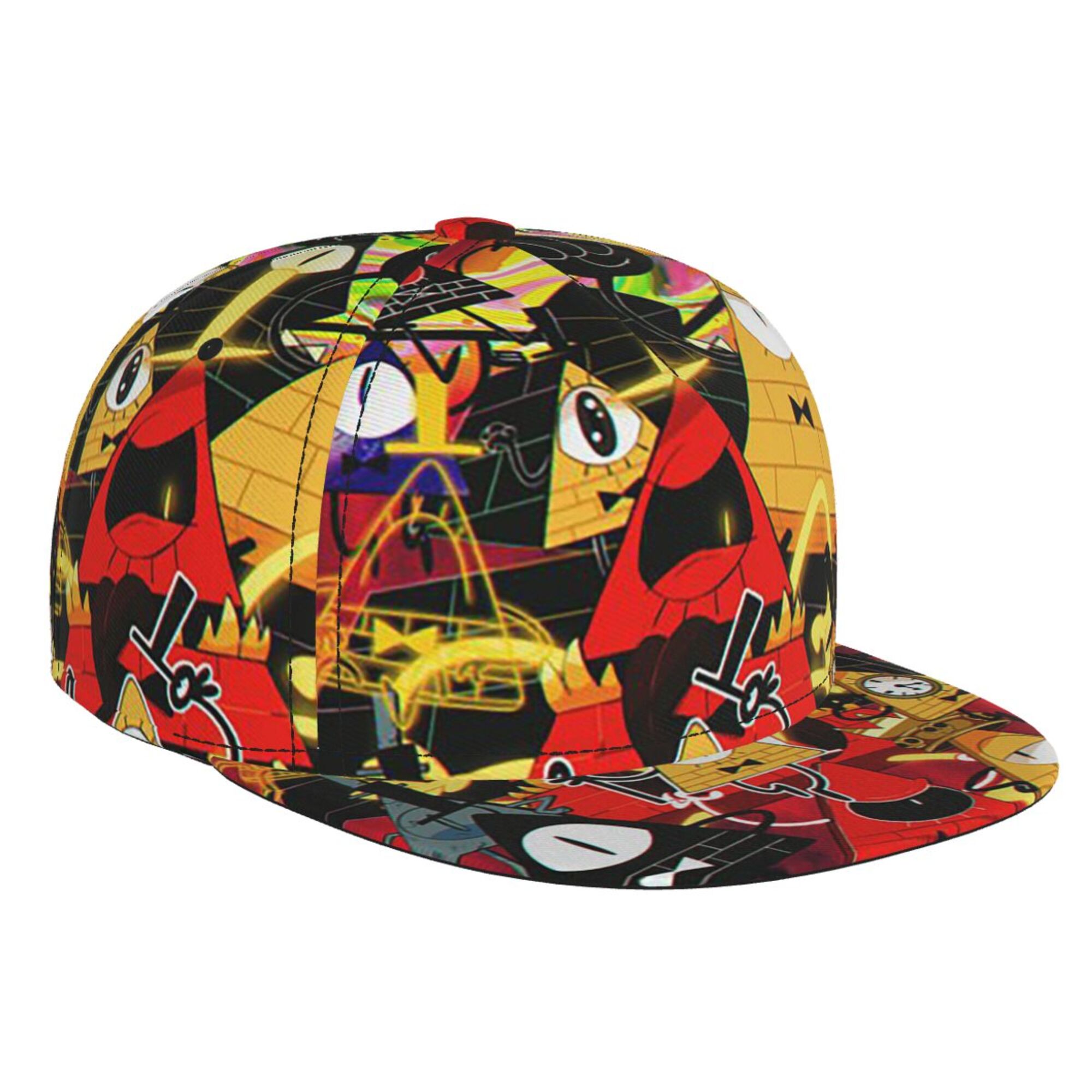 Bill Cipher Gravity Falls Brim Bill Baseball Cap Adjustable Snapback ...
