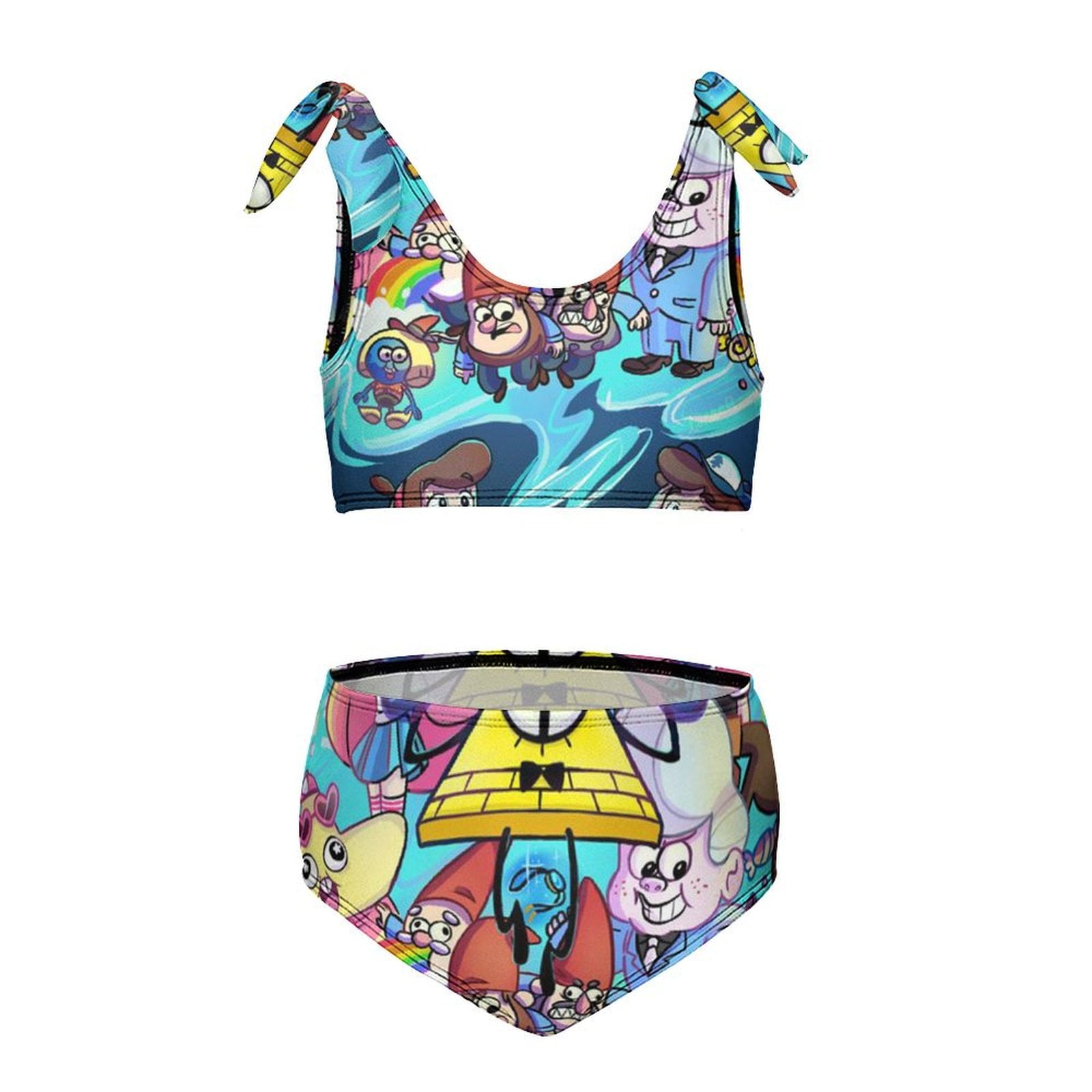 Bill Cipher Gravity Falls Cartoon Girls Swimsuits Set 2pcs Summer ...