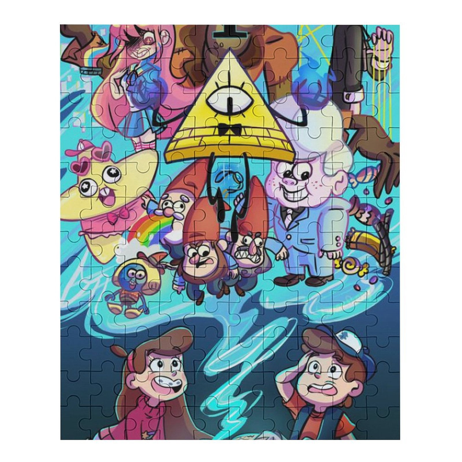 Bill Cipher Gravity Falls Cartoon Jigsaw Puzzles Interlocking Puzzles ...
