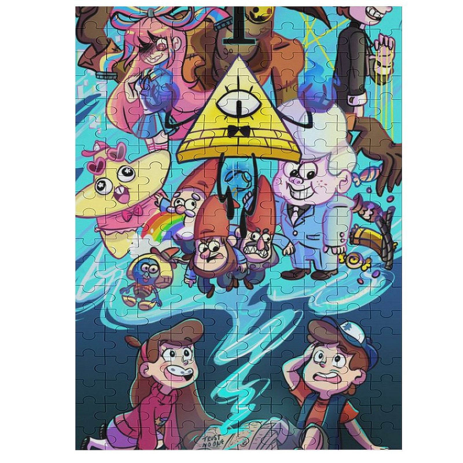 Bill Cipher Gravity Falls Cartoon Jigsaw Puzzles Interlocking Puzzles ...