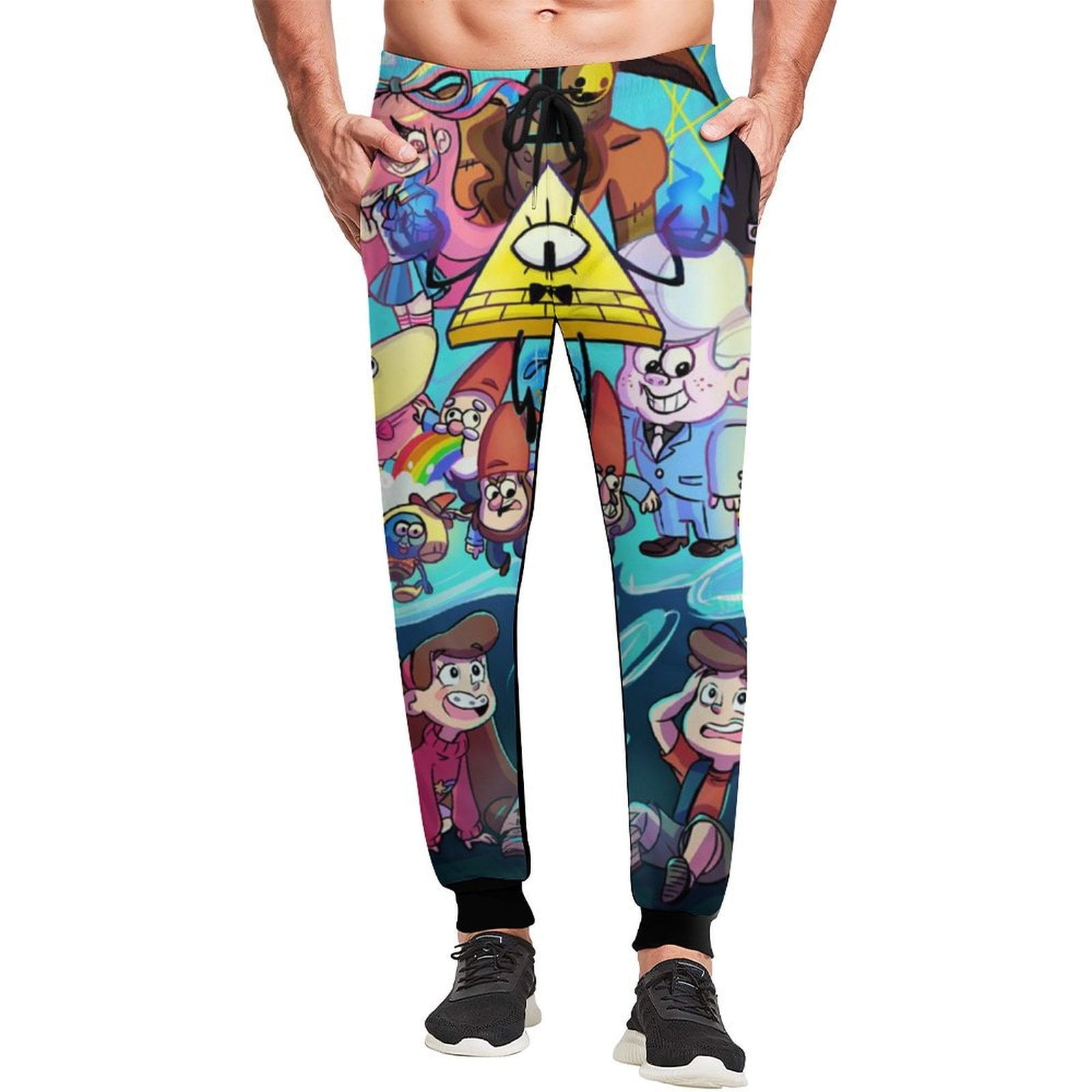 Bill Cipher Gravity Falls Cartoon Mens Sweatpants Joggers Pants Workout ...