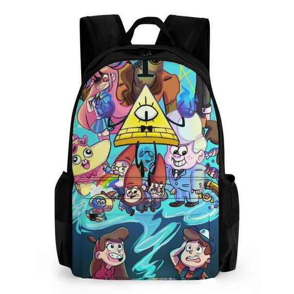 Bill Cipher Gravity Falls Cartoon School Bag Laptop Backpack Large ...
