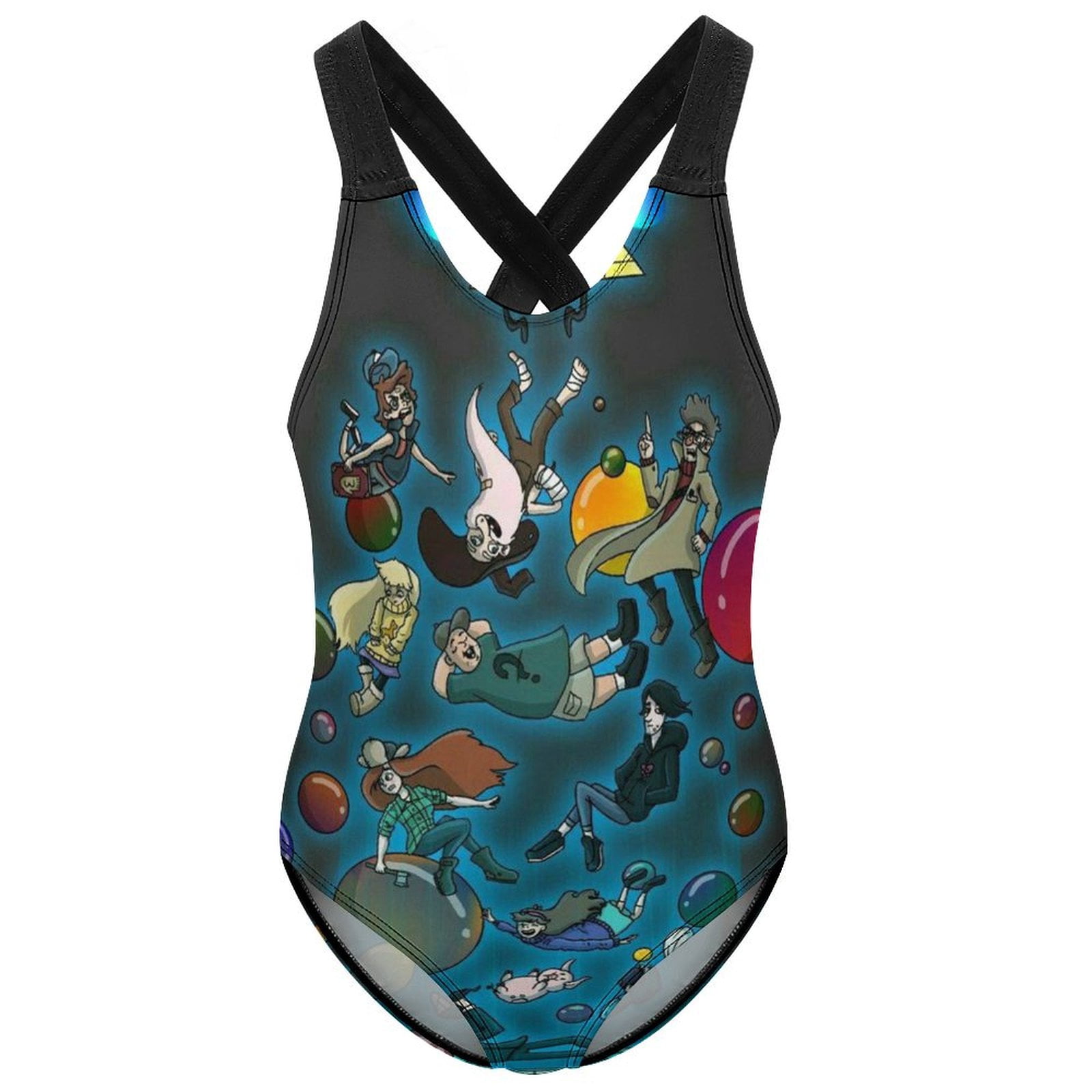 Bill Cipher Gravity Falls Children's One-piece Swimsuit Summer Girl's ...