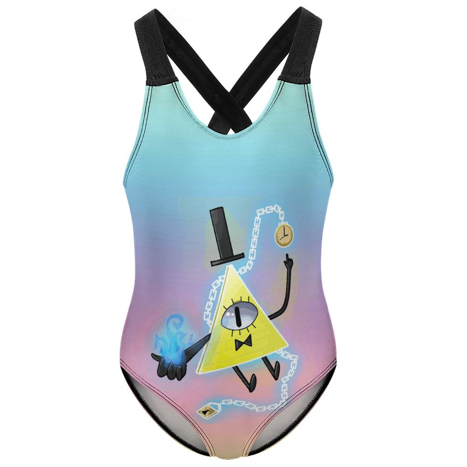 Bill Cipher Gravity Falls Children's One-piece Swimsuit Summer Girl's ...