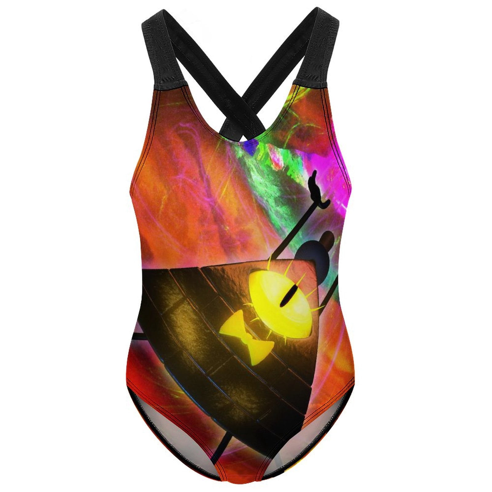 Bill Cipher Gravity Falls Children's One-piece Swimsuit Summer Girl's ...