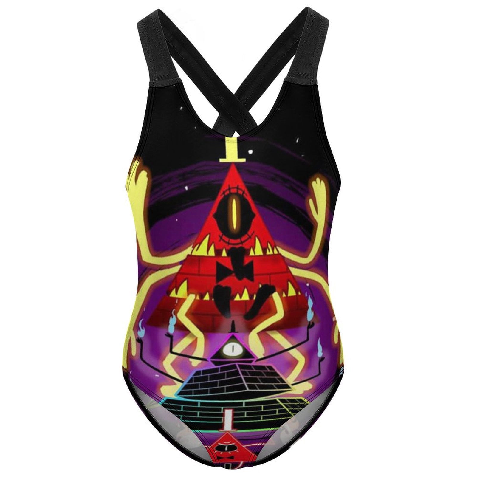 Bill Cipher Gravity Falls Children's One-piece Swimsuit Summer Girl's ...