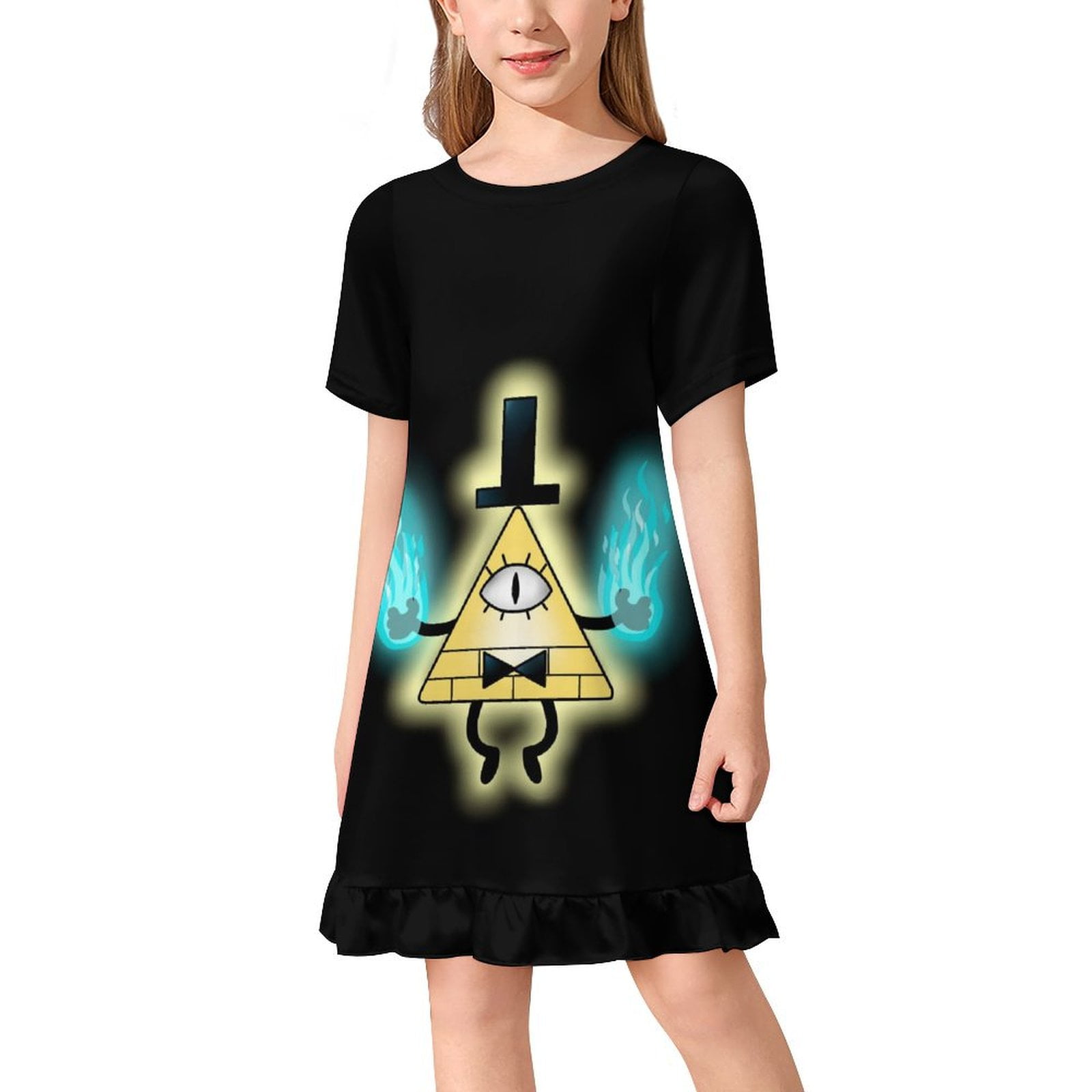 Bill Cipher Gravity Falls Children's Short Sleeved Dress 3D Printed ...