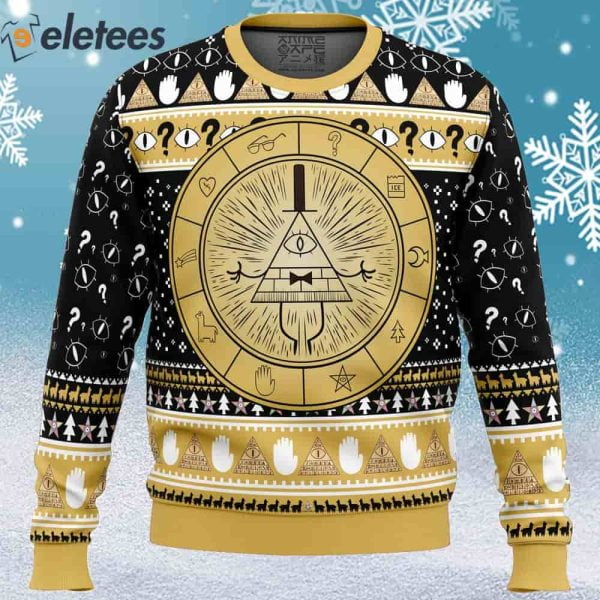 Bill Cipher Gravity Falls Christmas Ugly Sweater - Walmart.com