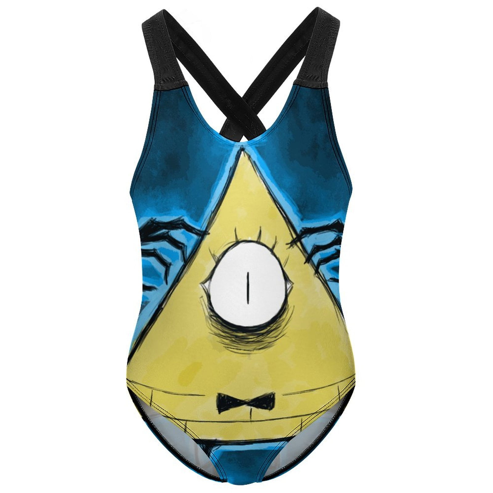 Bill Cipher Gravity Falls Logo Children's One-piece Swimsuit Summer ...
