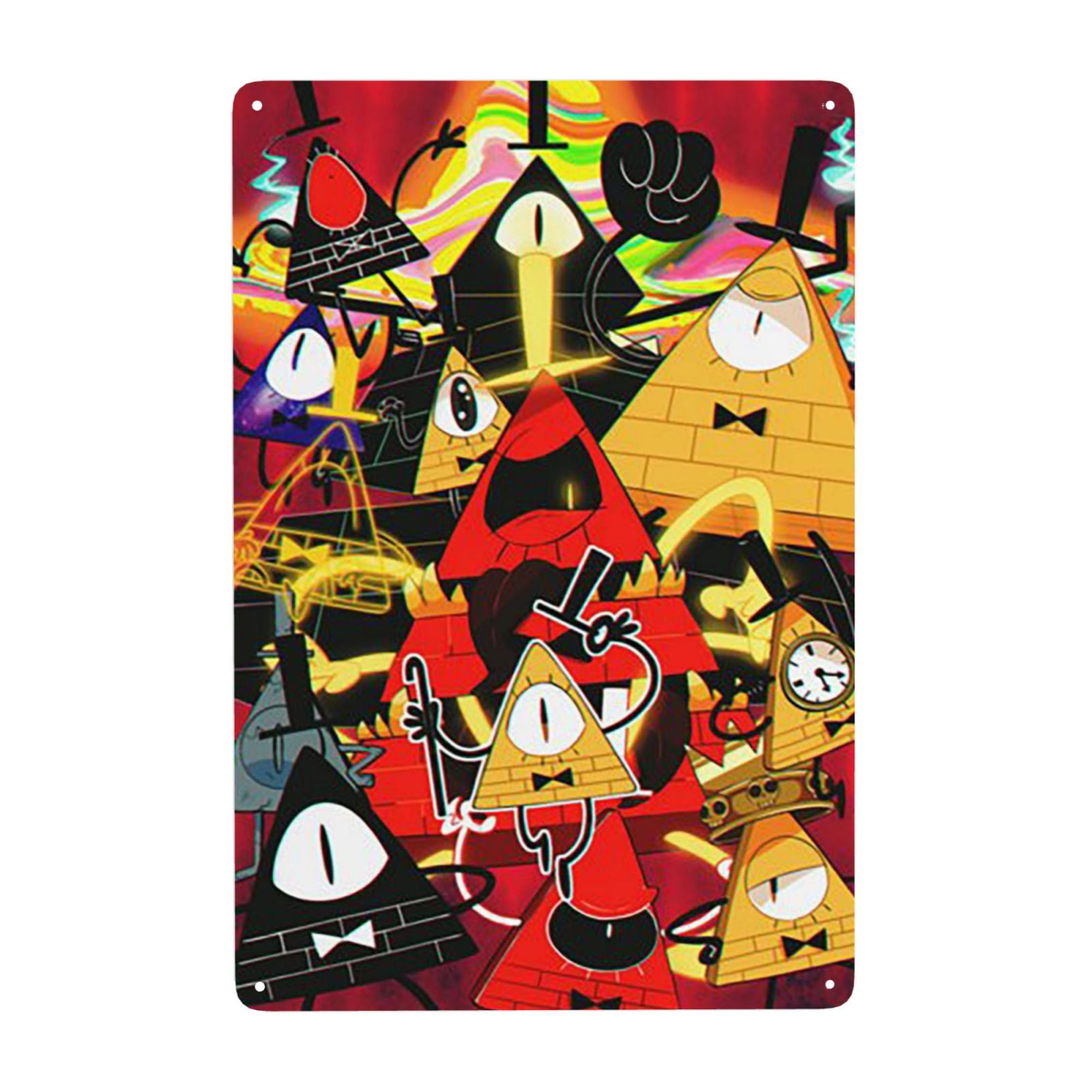 Bill Cipher Gravity Falls Poster Vintage Tin Sign for Bar Office Home ...