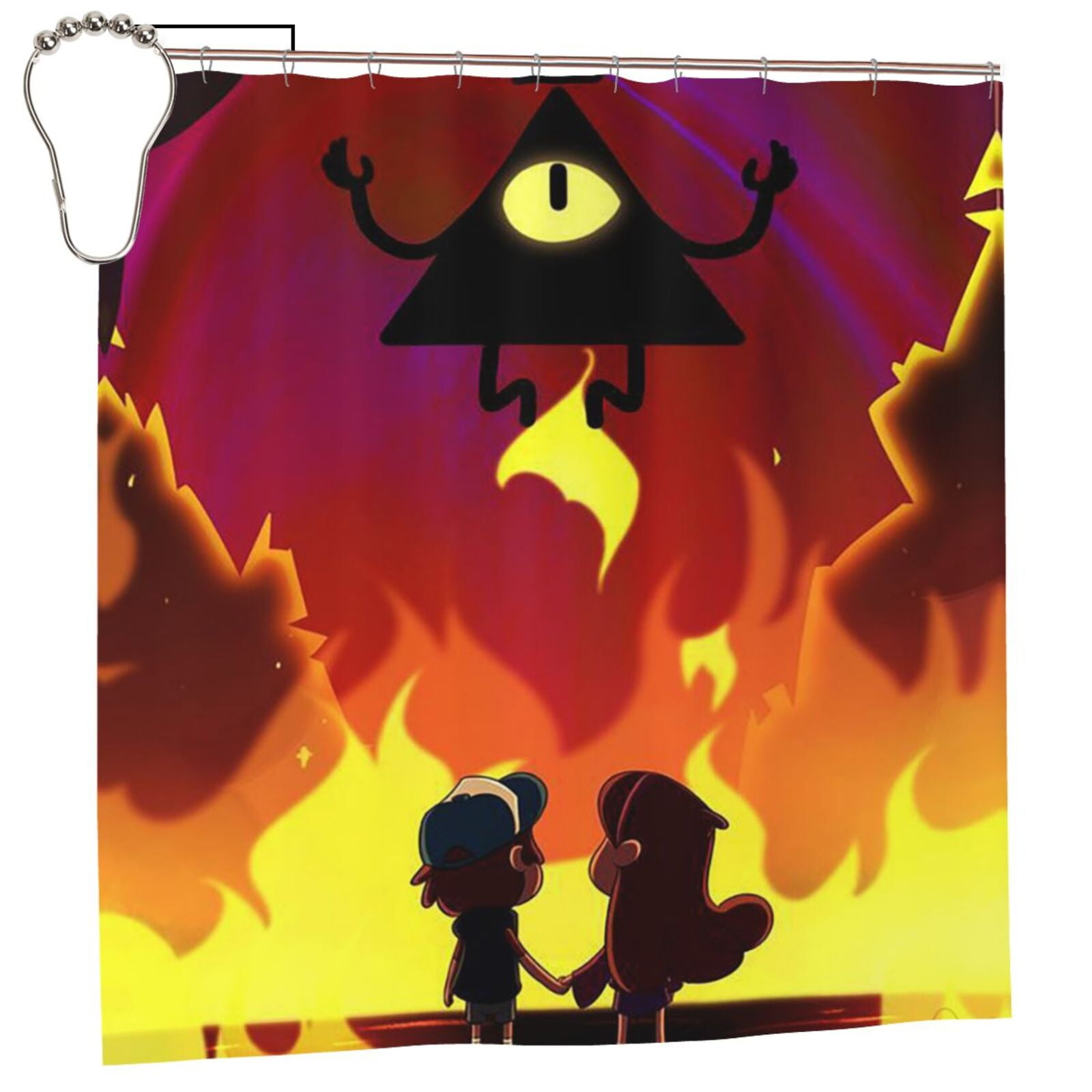 Bill Cipher Gravity Falls Shower Curtain 72 X 72 In Bathroom Decor ...