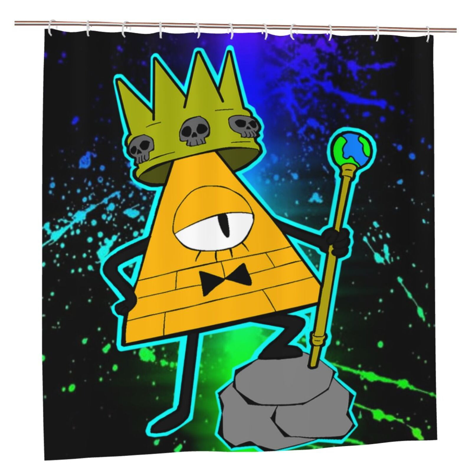 Bill Cipher Gravity Falls Shower Curtain 72 x 72 in Bathroom Decor ...