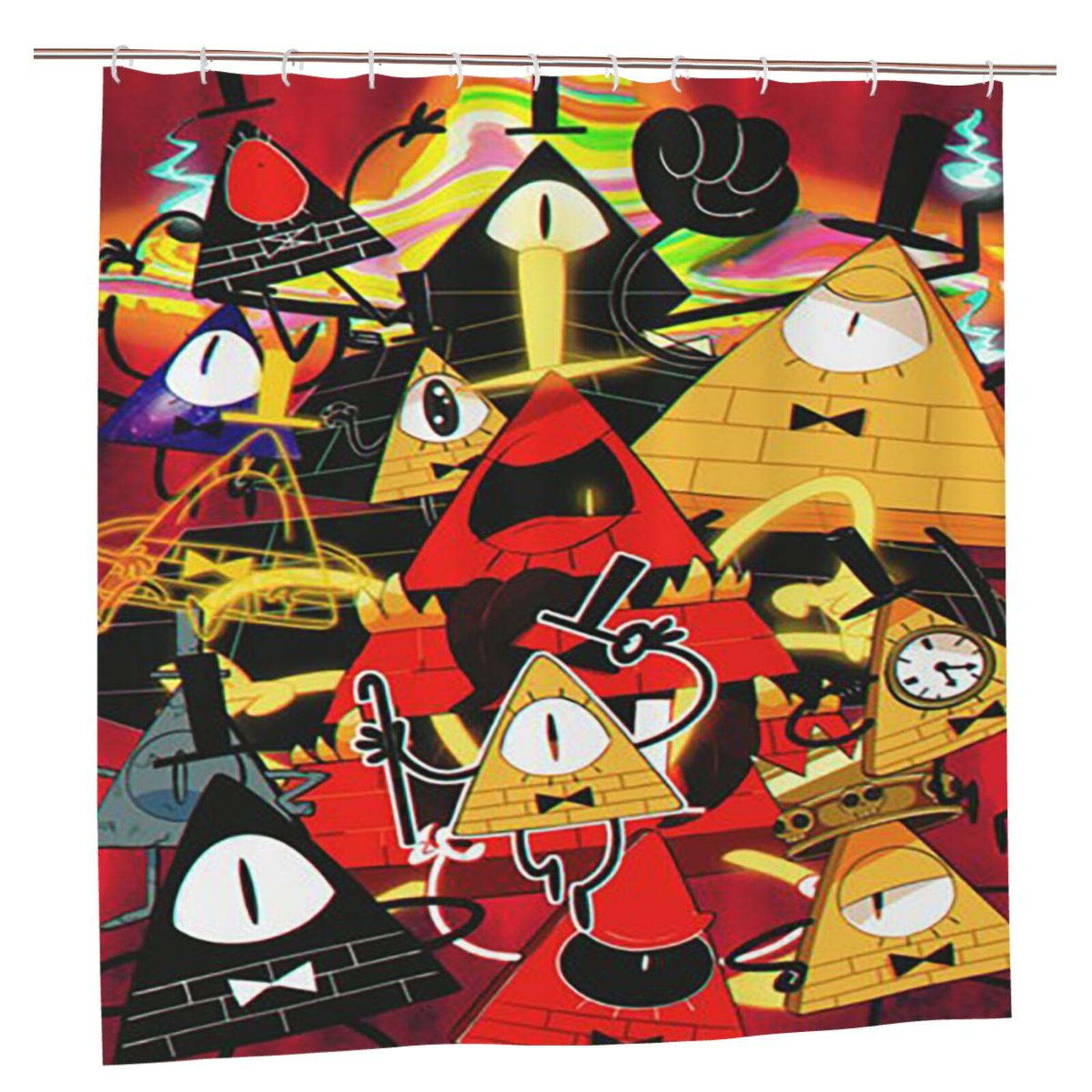 Bill Cipher Gravity Falls Shower Curtain 72 x 72 in Bathroom Decor ...