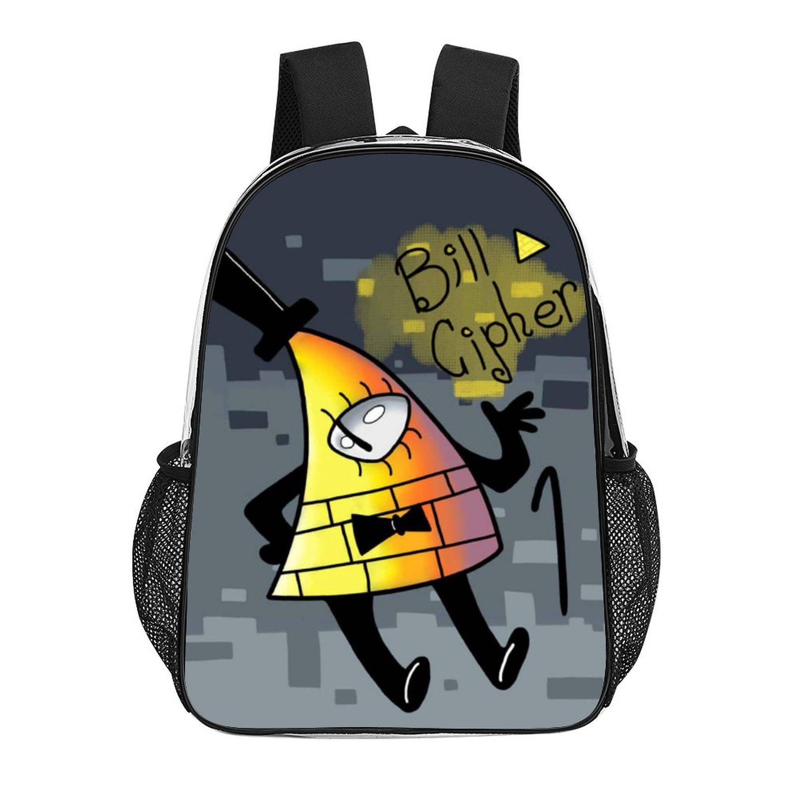 Bill Cipher Gravity Falls Transparent Bag Backpack 17 Inch Mesh ...