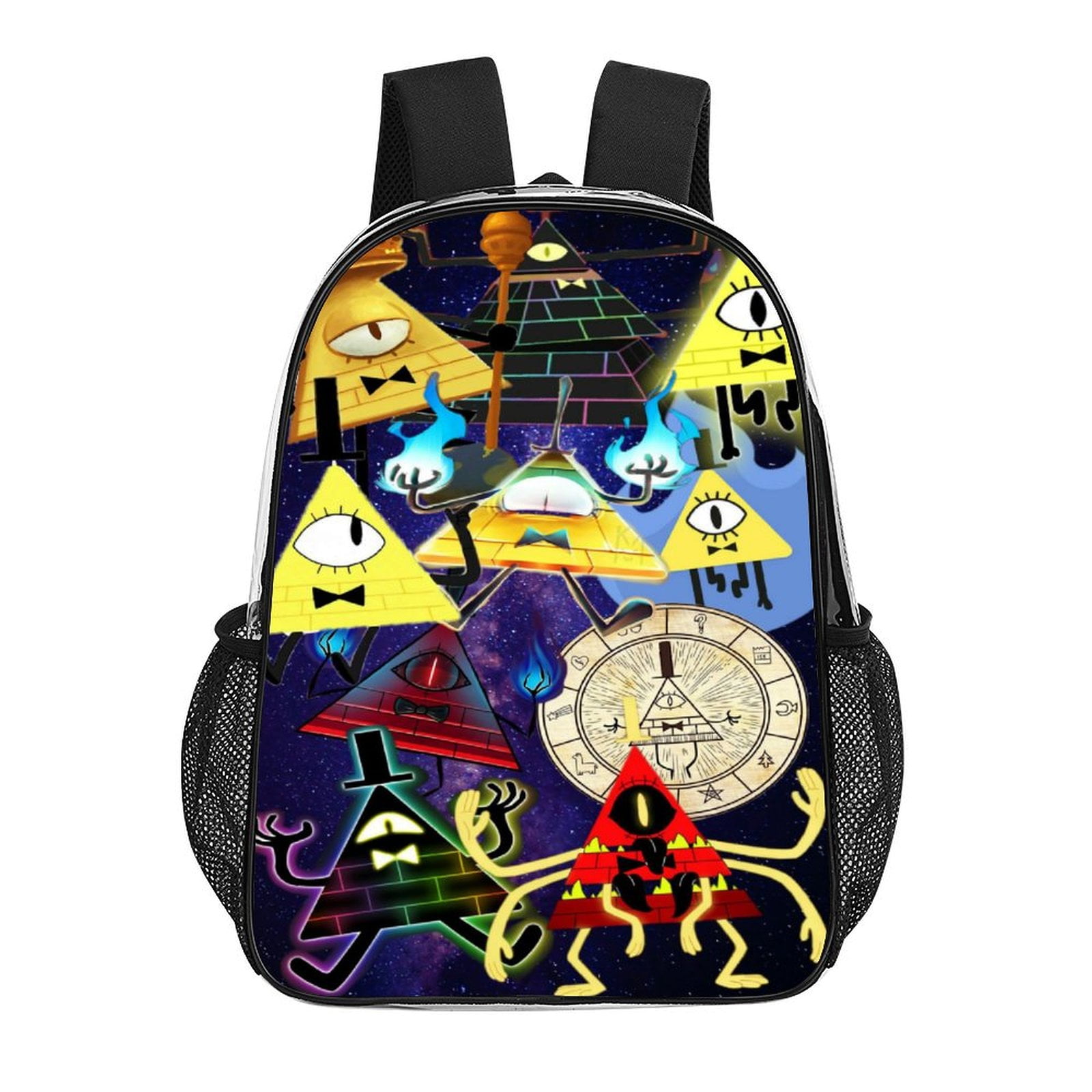 Bill Cipher Gravity Falls Transparent Bag Backpack 17 Inch Mesh ...