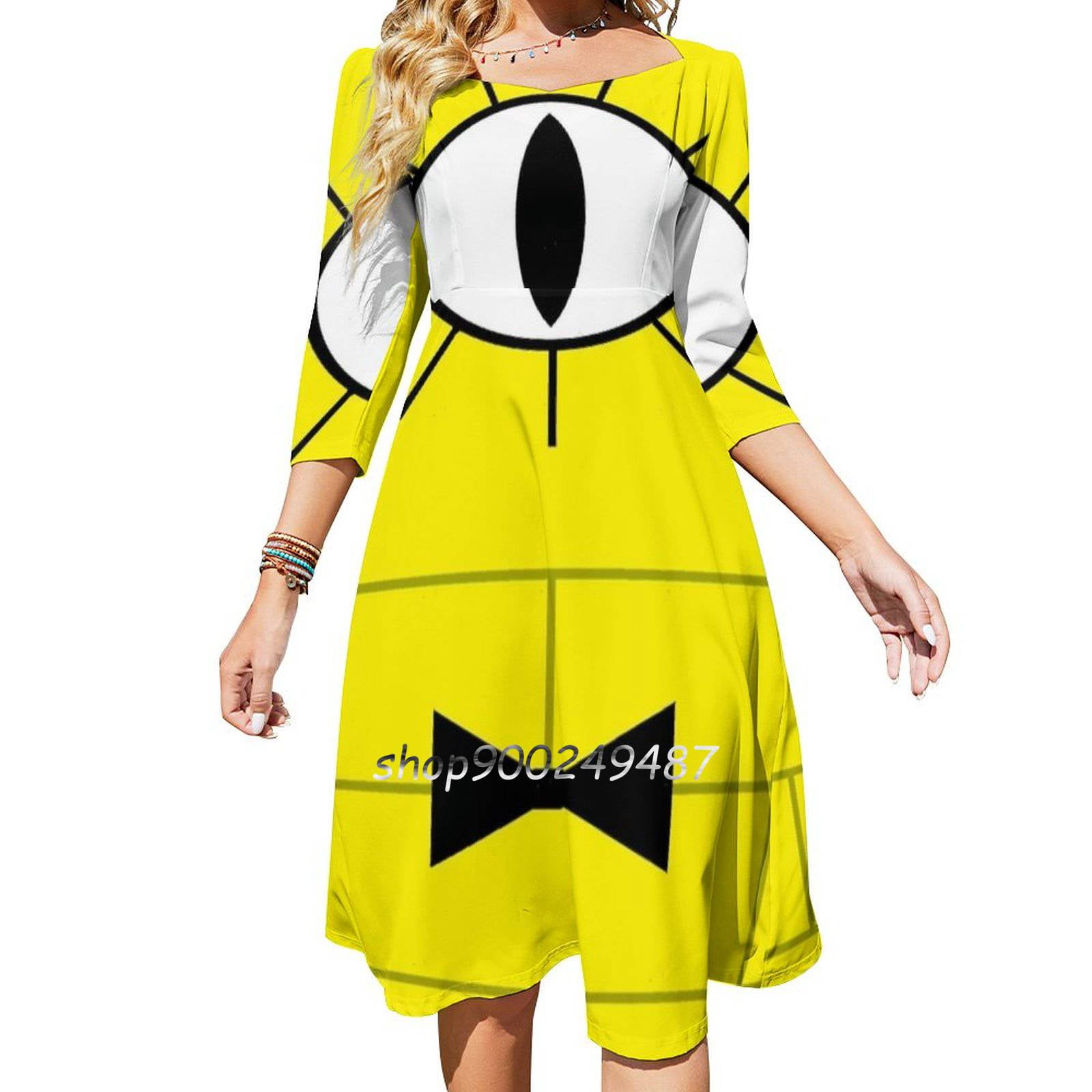 Bill Cipher Inspired Graphic Sweet Elegant Dress Women Korean Kawaii ...
