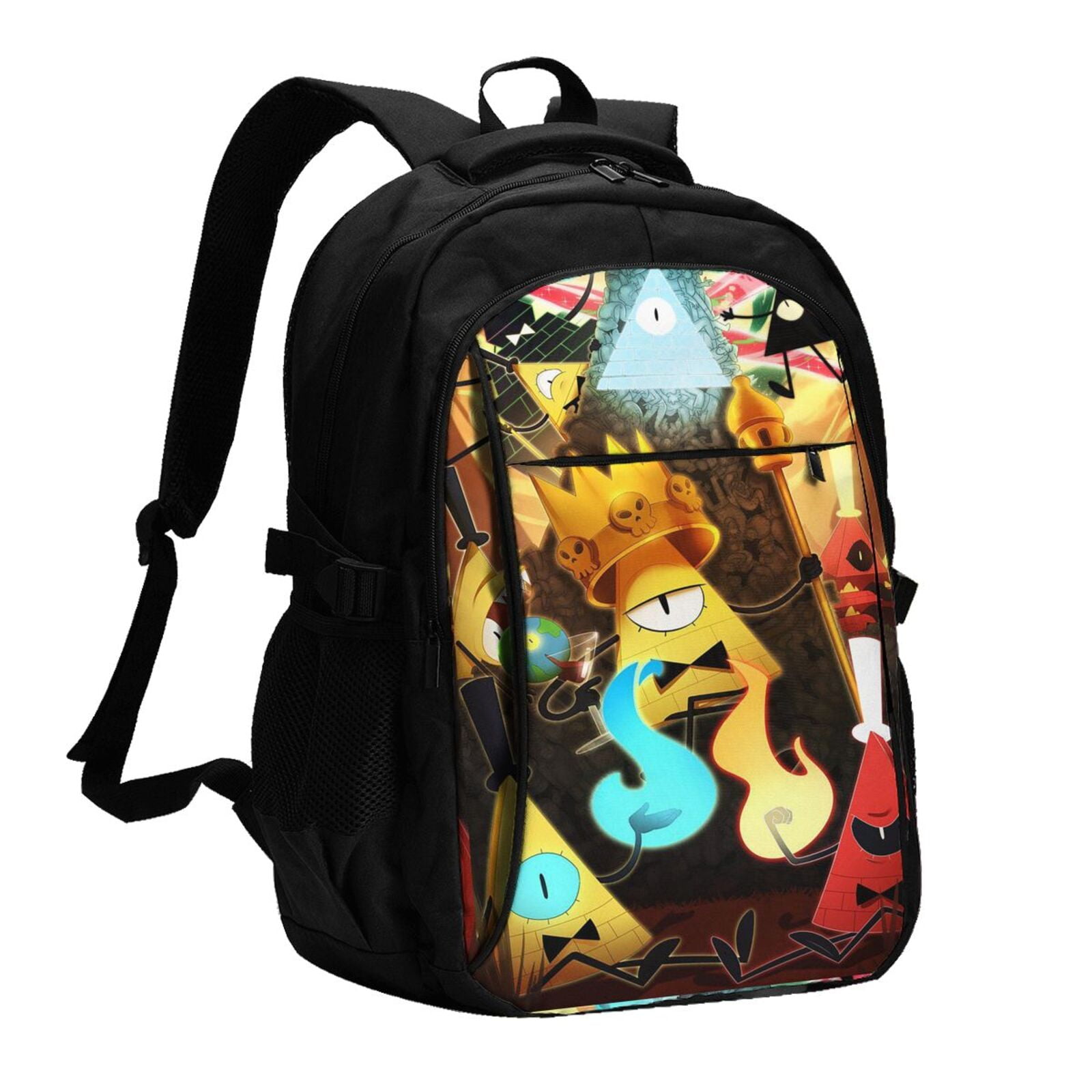 Bill Cipher Laptop Backpack with USB Charging Port Shoulders Bag Travel ...